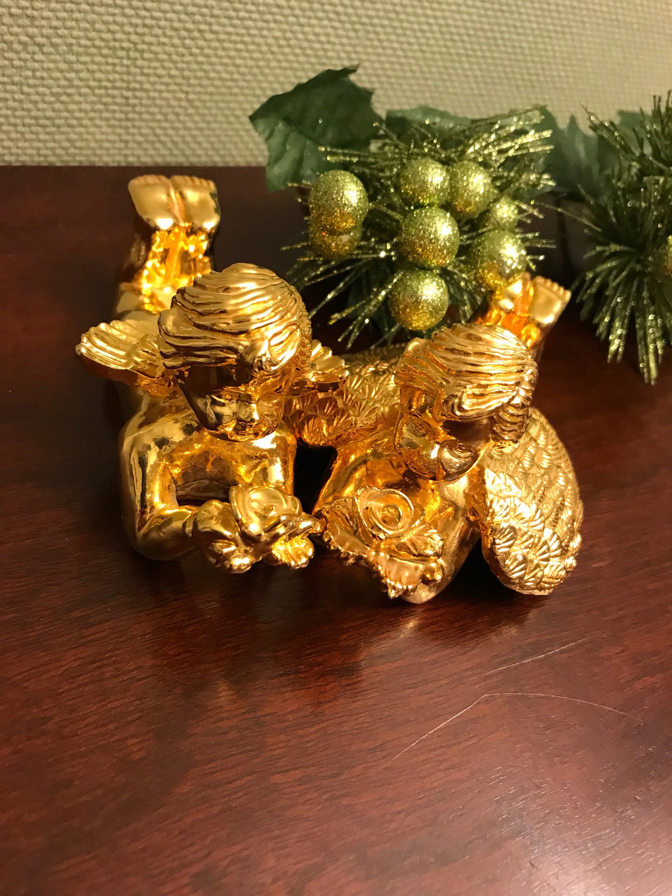 Valentine Gold Cherubs, Golden Angels, Valentine Angels, Gold Angel ...