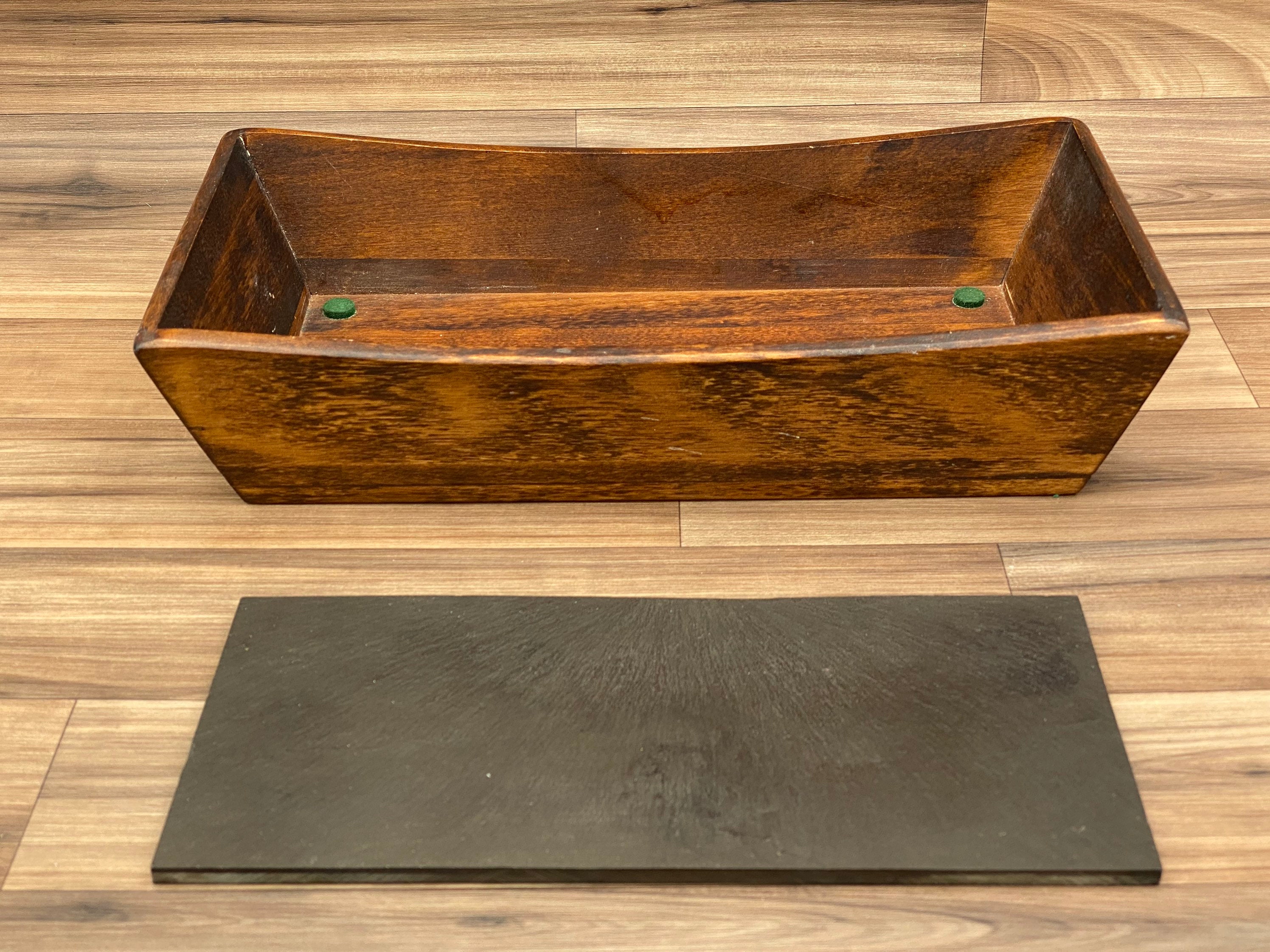 Vintage Wood Serving Tray, Designer M n M Serving tray with Slate ...