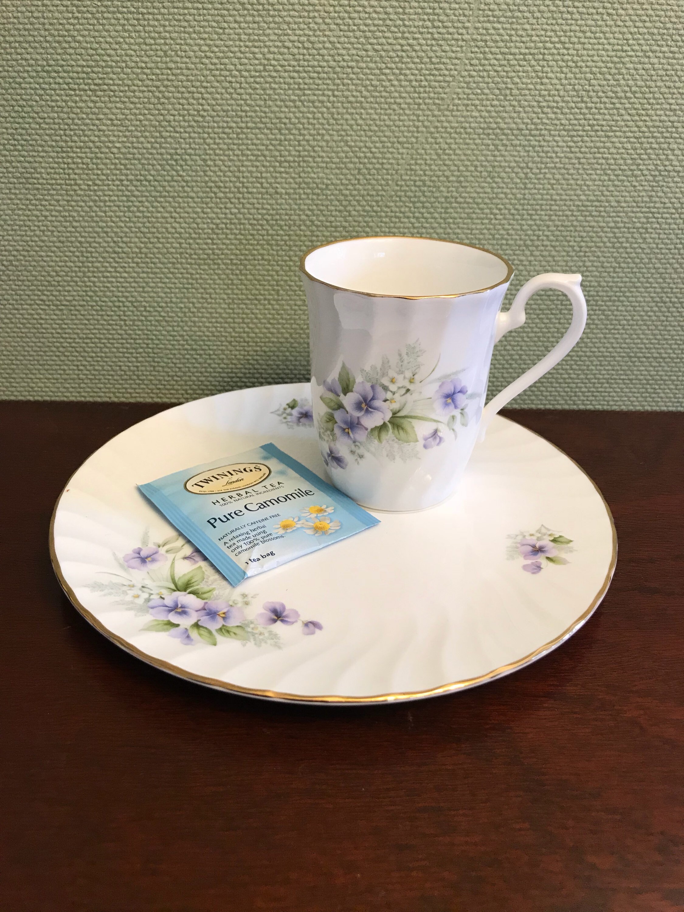 Vintage Tea cup Set, Royal Sutherland China violets Tea Set gift for her