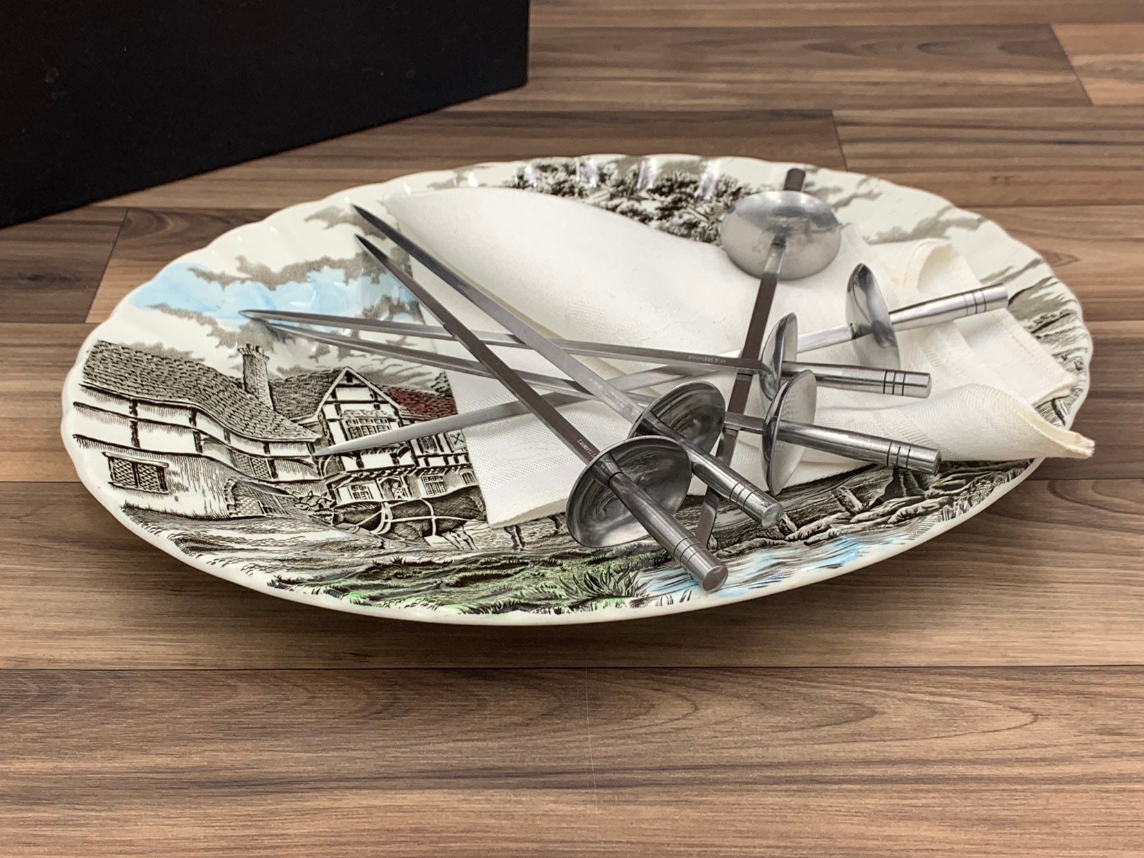 Vintage Sword Shish Kabob Skewers, Meat Skewers Unique Cutlery set