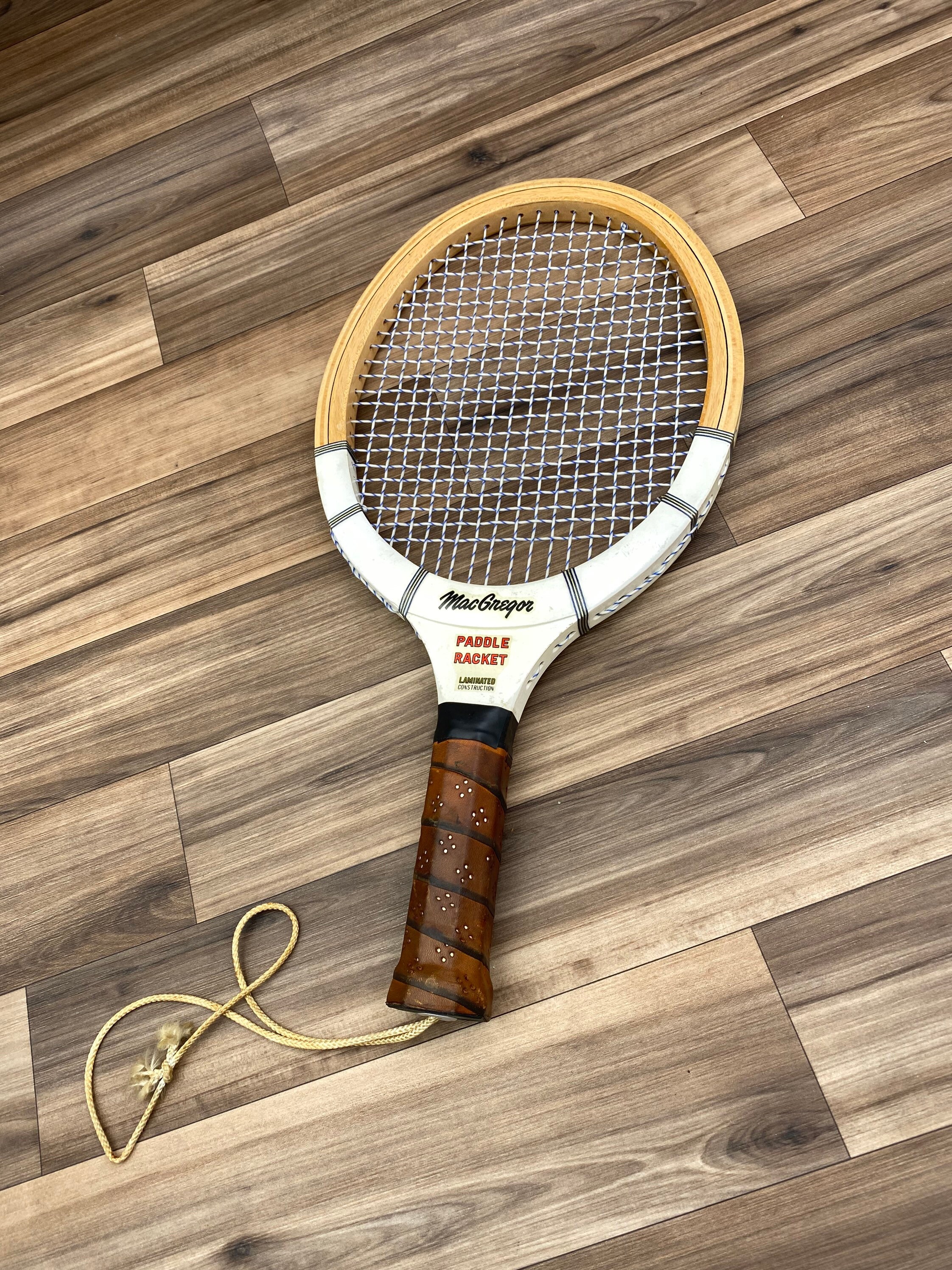 Vintage MacGregor Paddle Racket, Laminated RacketBall Racket, Cabin ...