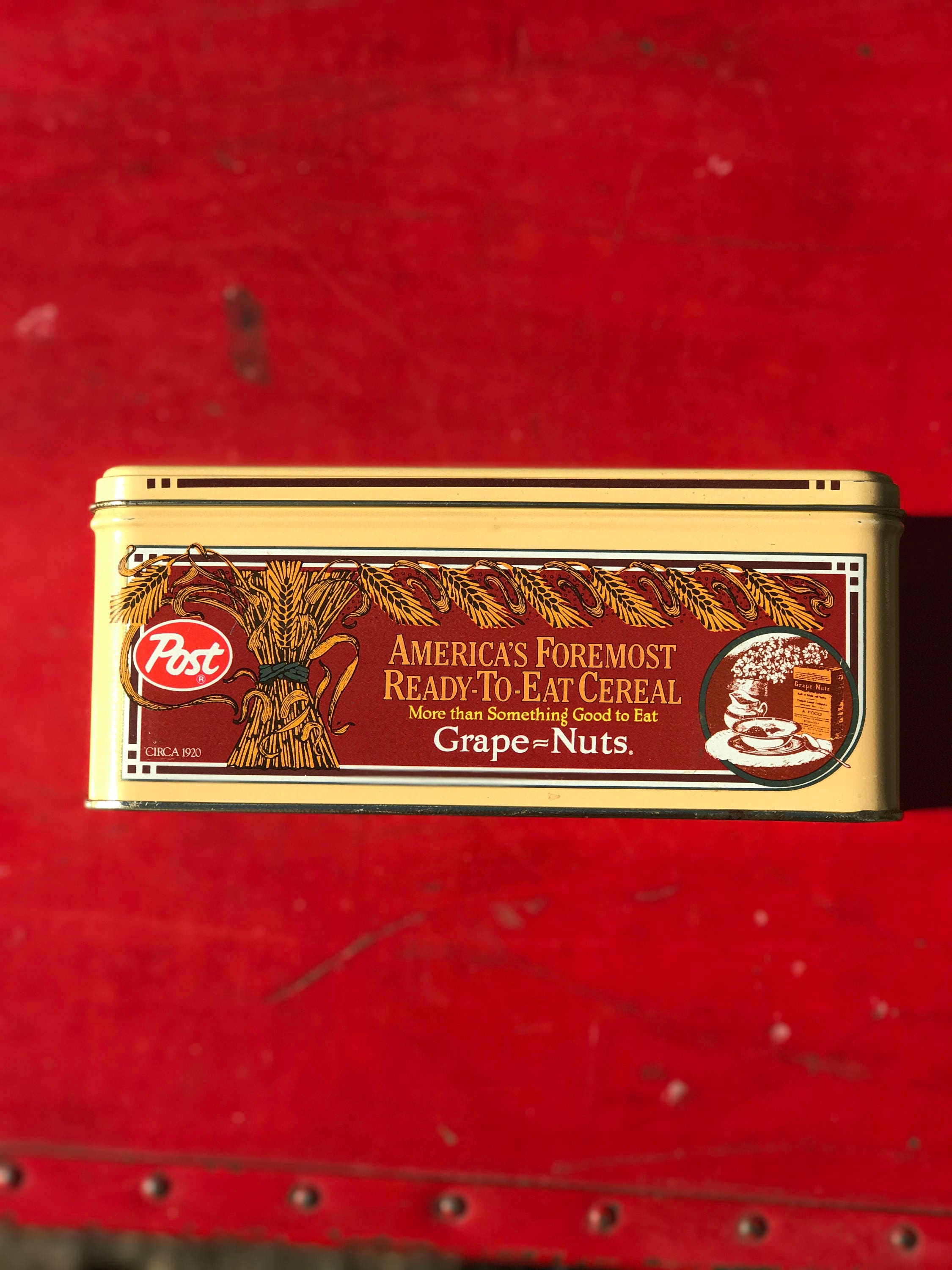 Vintage Post Grape Nuts Tin, Advertising tin, Post cereal Tin ...