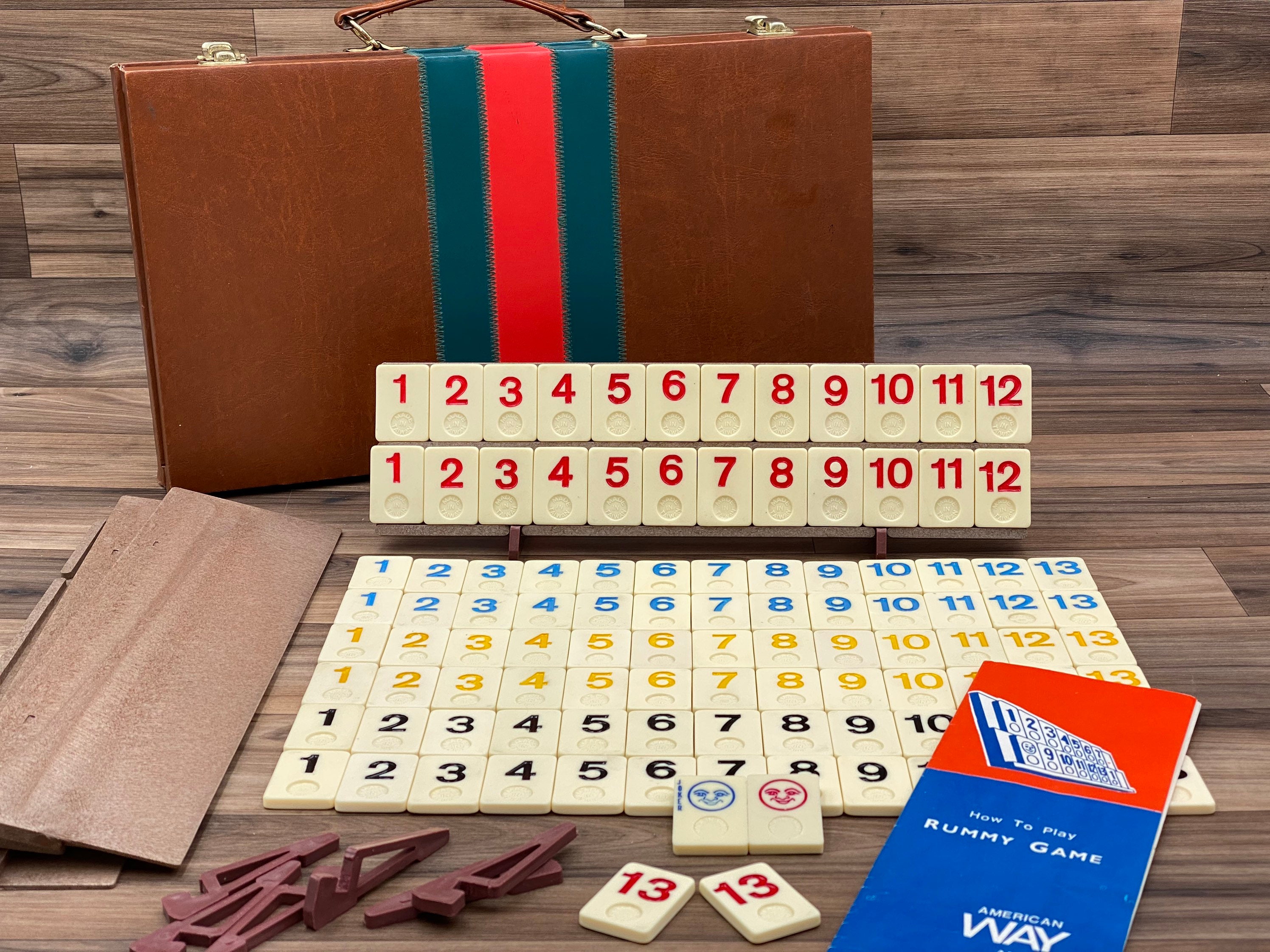 Vintage Rummy Tile Game In Carrying Case Rummikub Rummy Retro Card Vintage Rummy Tile Game In Carrying Case Rummikub Rummy Retro Card