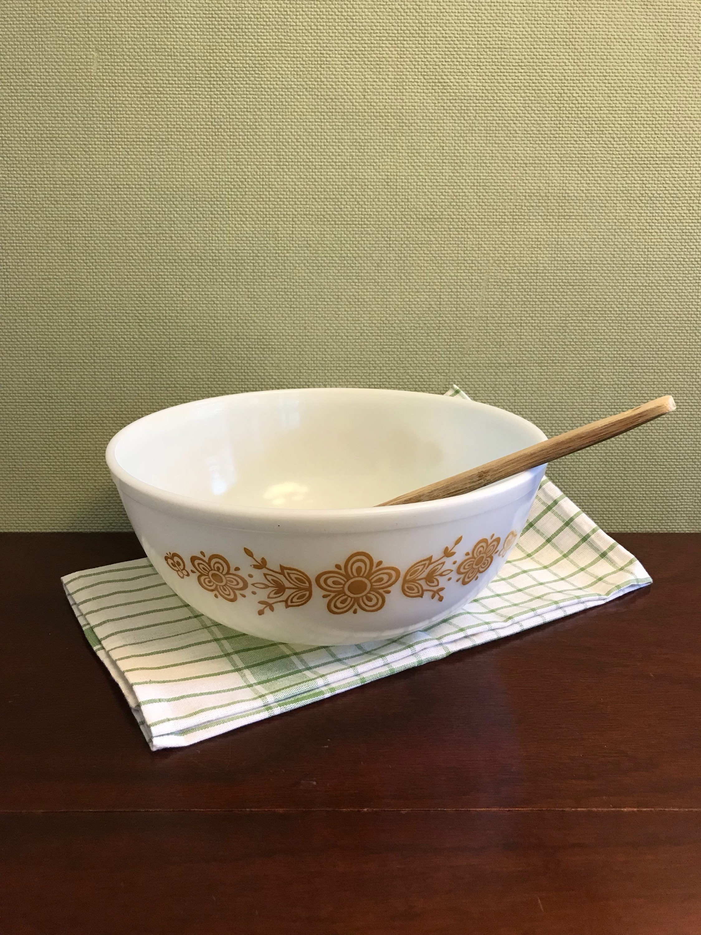 Vintage Pyrex Butterfly Gold, Pyrex 404 Mixing Bowl, 1970s Pyrex ...