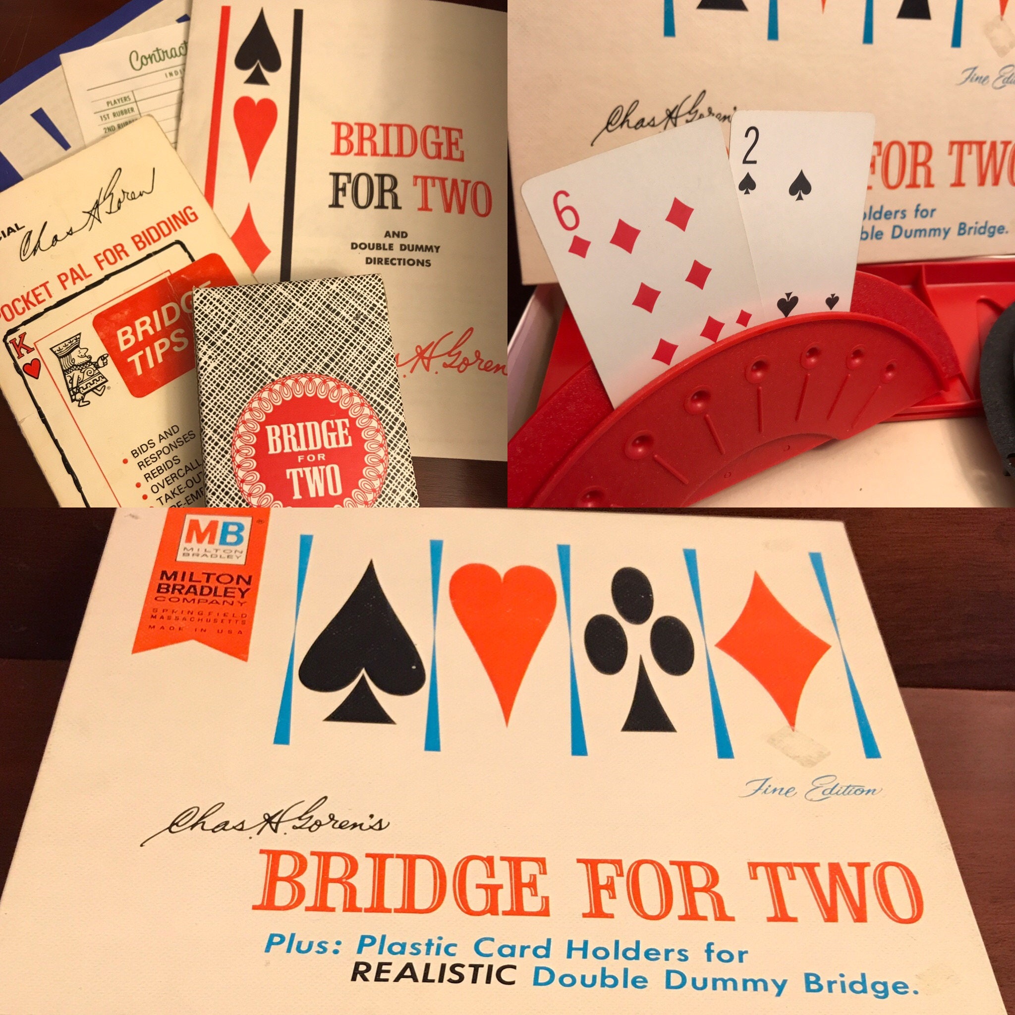 Vintage Bridge for Two Card game, 1960s Bridge Game, Complete Bridge ...