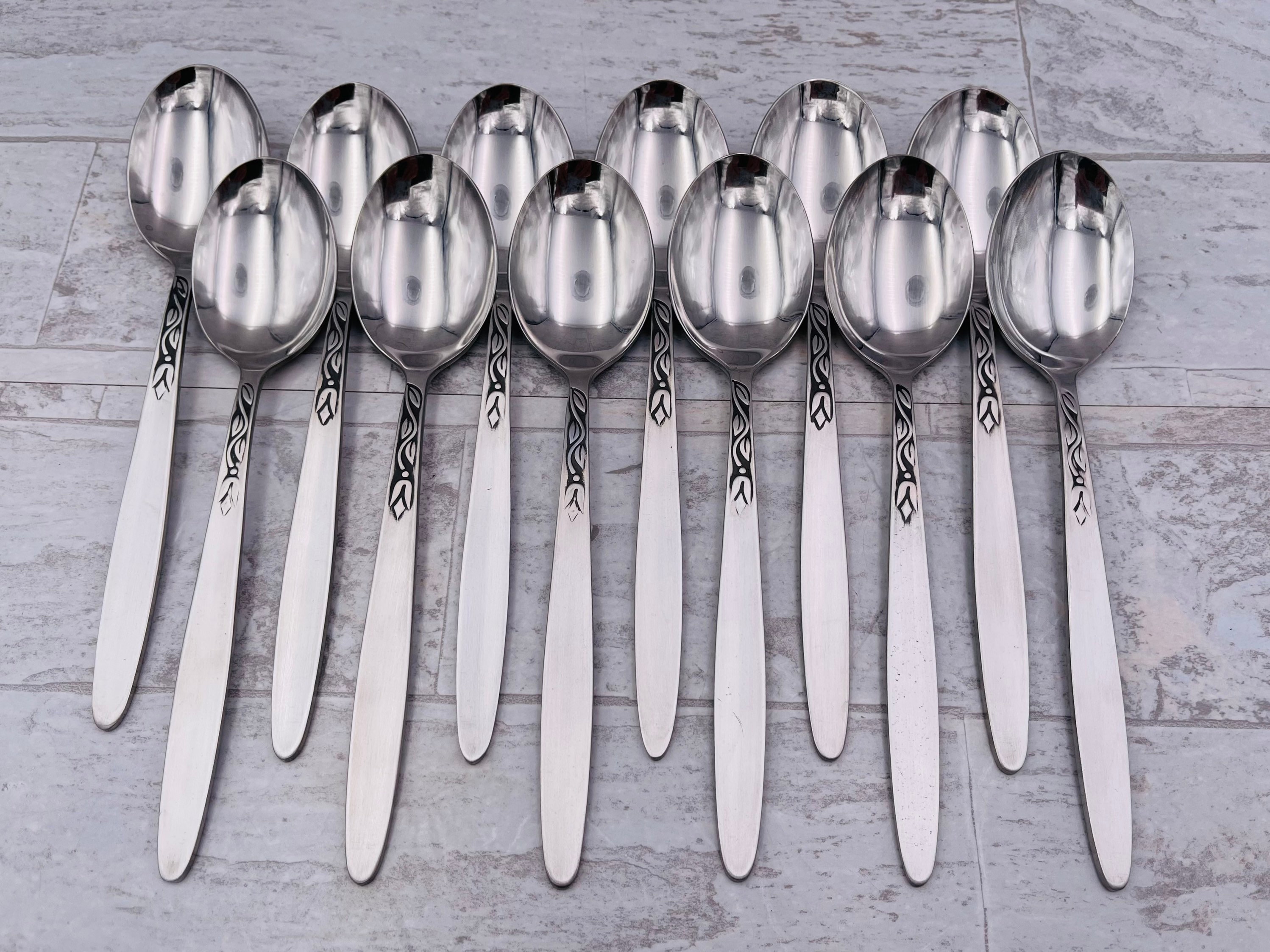 Danish Modern flatware, Tulip Time by Amefa, Tulip pattern Silverware ...