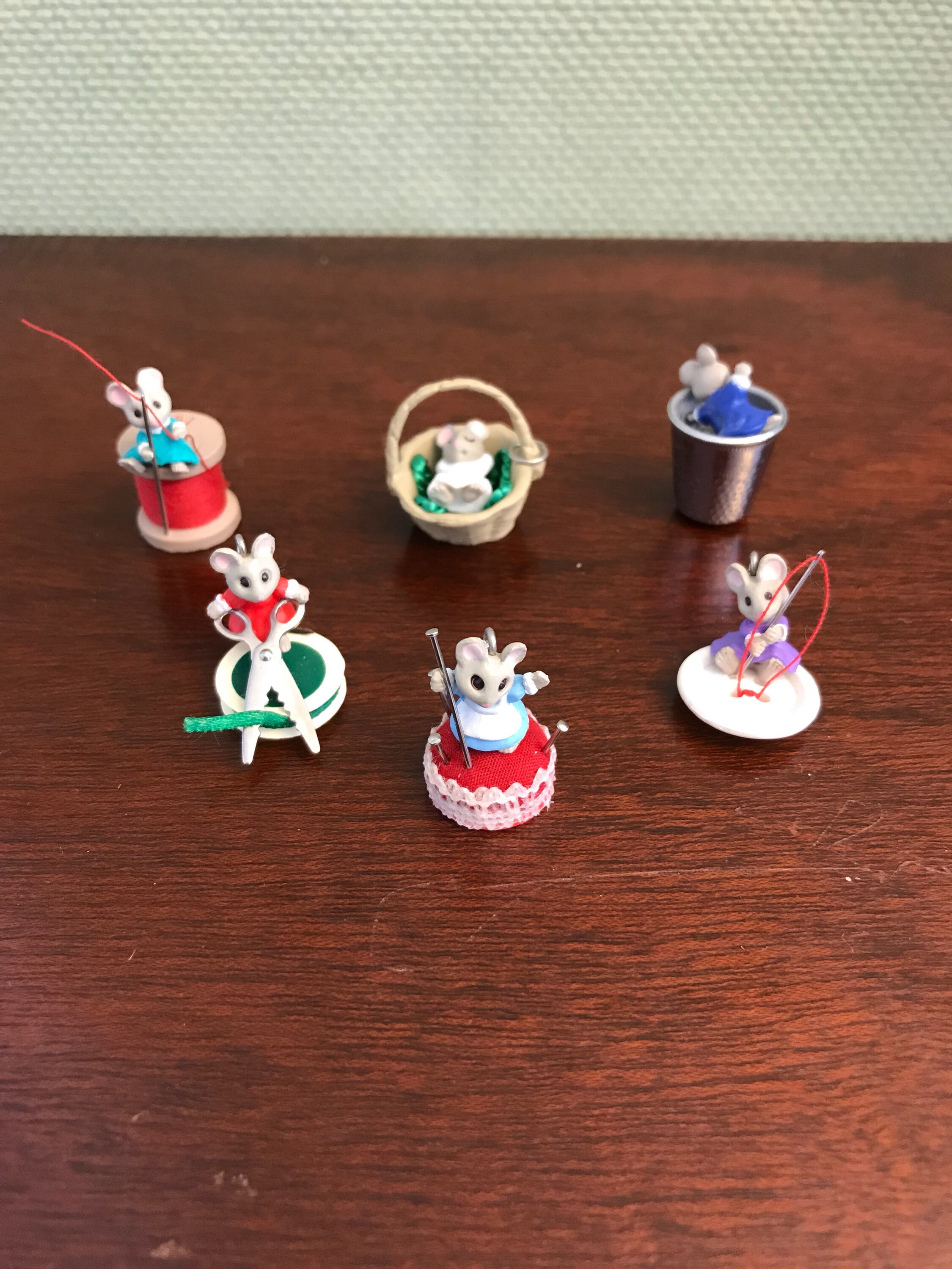 Tiny Mice miniatures, Sew Sew Tiny Mice ornaments, Hallmark Mice ...
