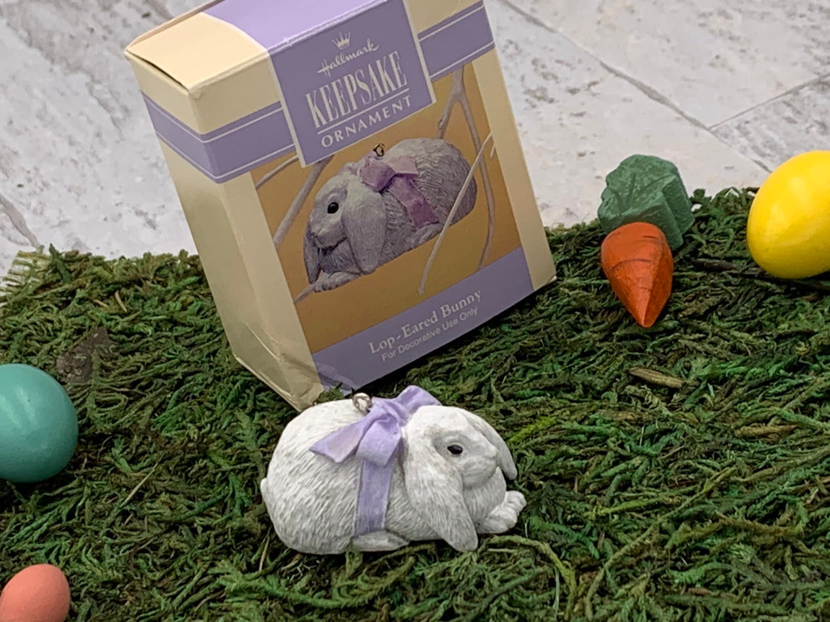 Vintage Lop Eared Bunny Easter Hallmark Ornament, Easter bunny ornament ...