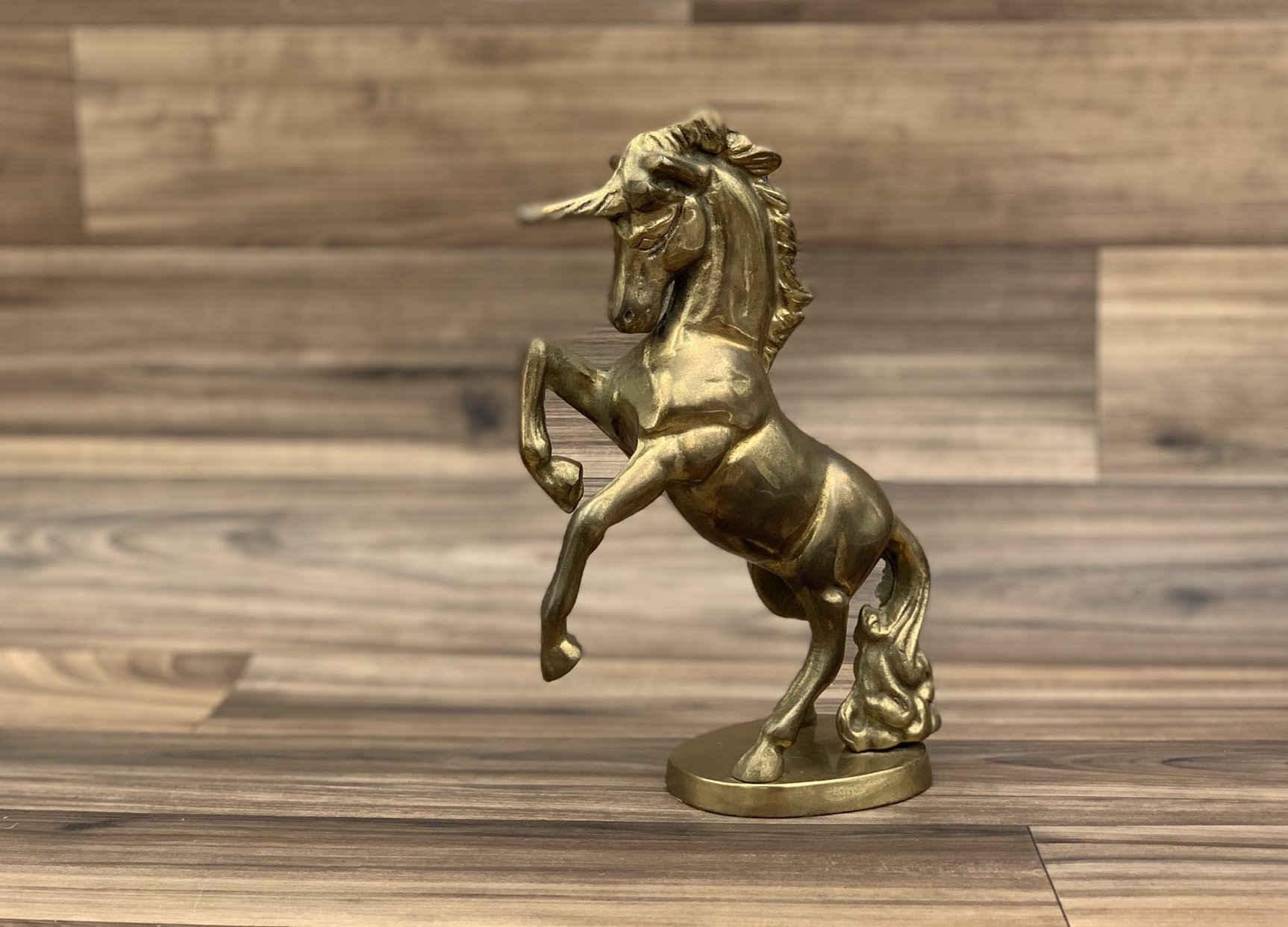 Vintage Brass Unicorn Figurine, Heavy brass unicorn