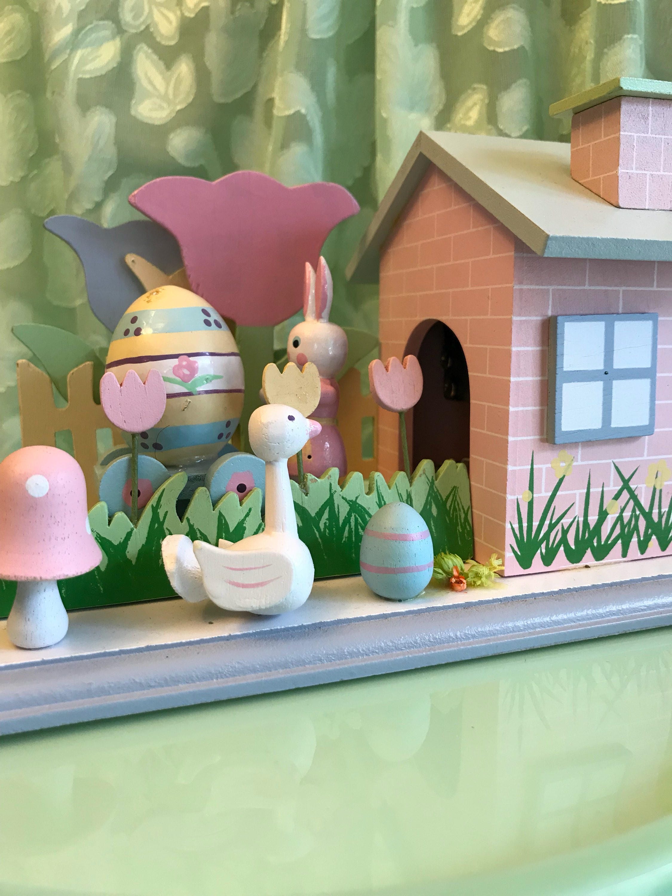 Vintage Easter Train Music Box, Collectible Easter Music Box, Animated ...