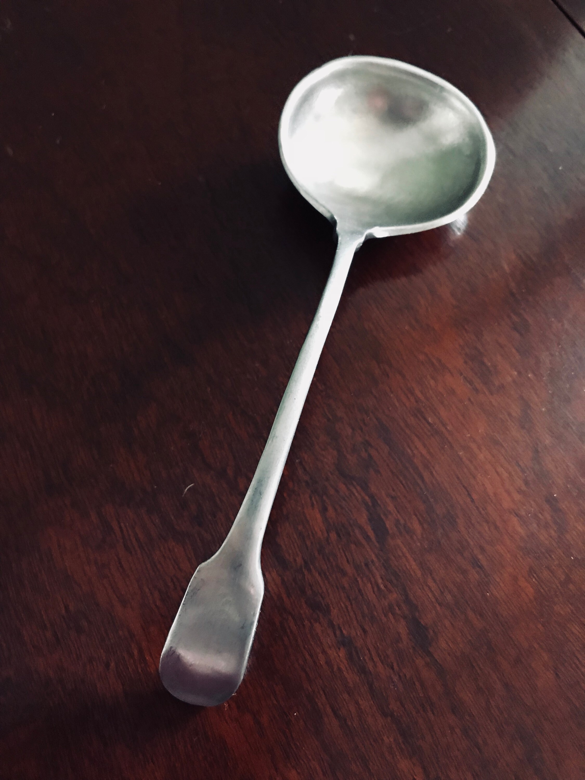 Vintage Pewter Ladle, Hand Forged Pewter Ladle Sauce serving Spoon ...