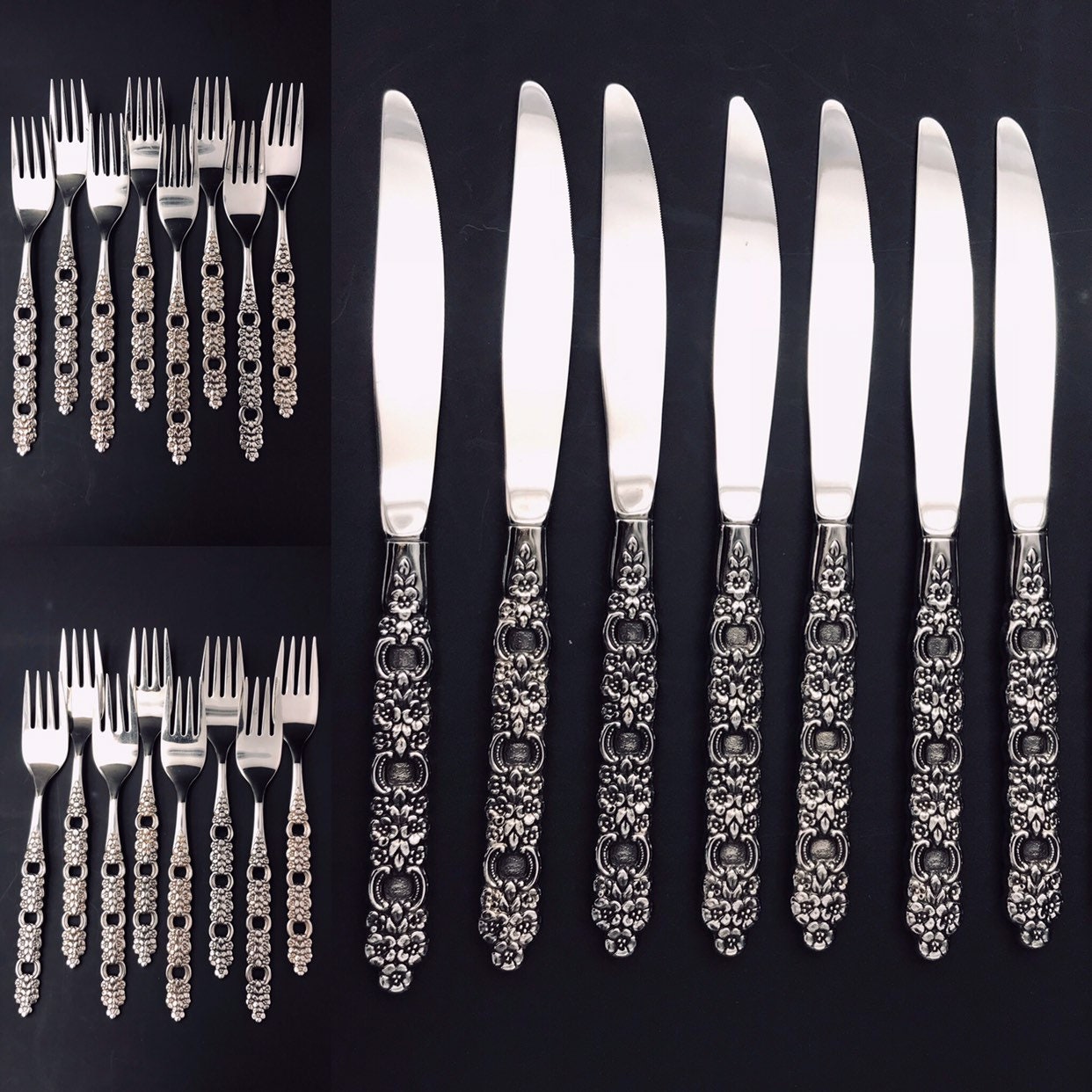 Oneida Community Viola Flatware set, service for 8 Hostess Set ...