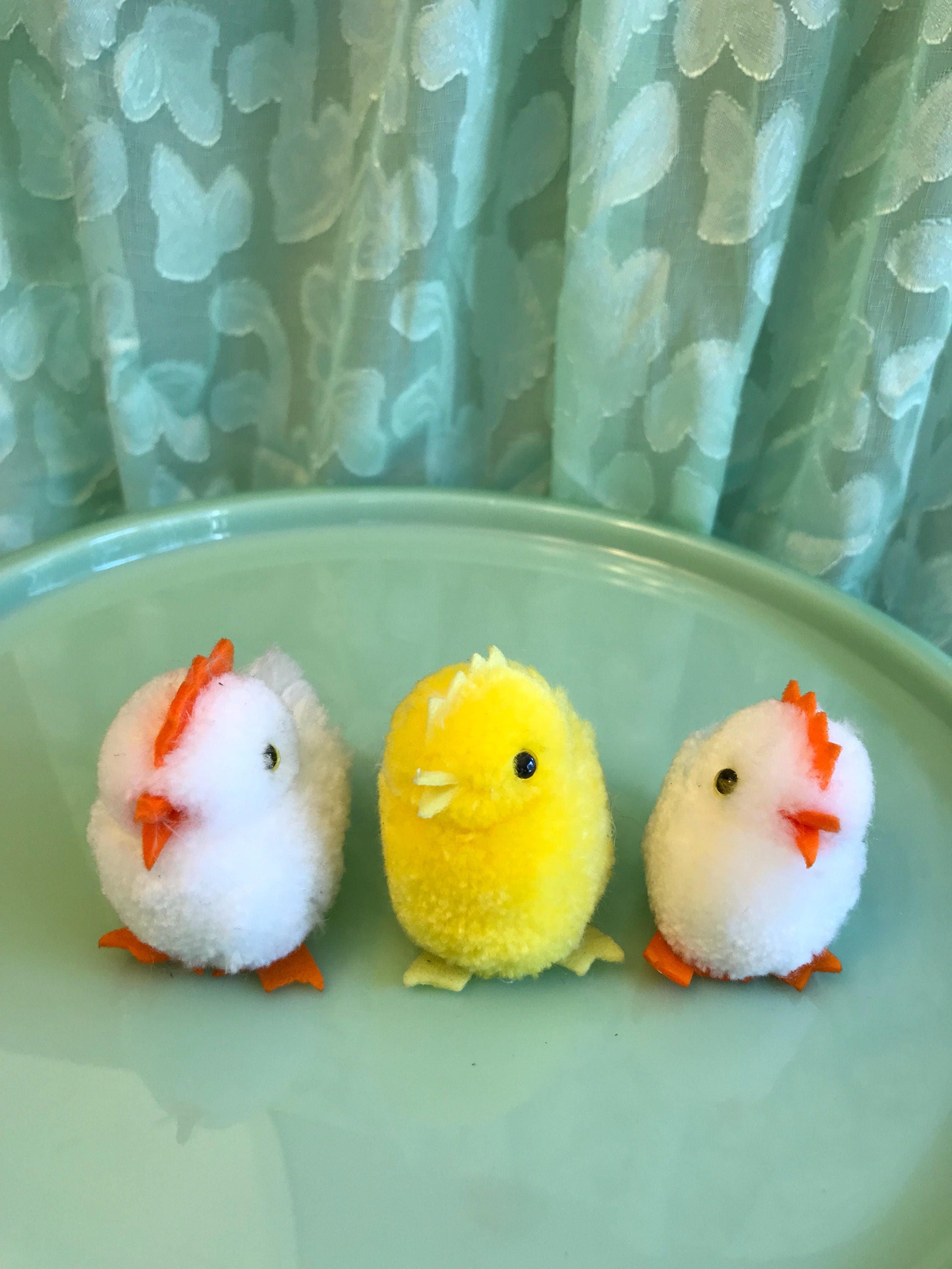 Vintage Pom Pom Chicks, Easter Chicks, Little Easter chick decorations ...