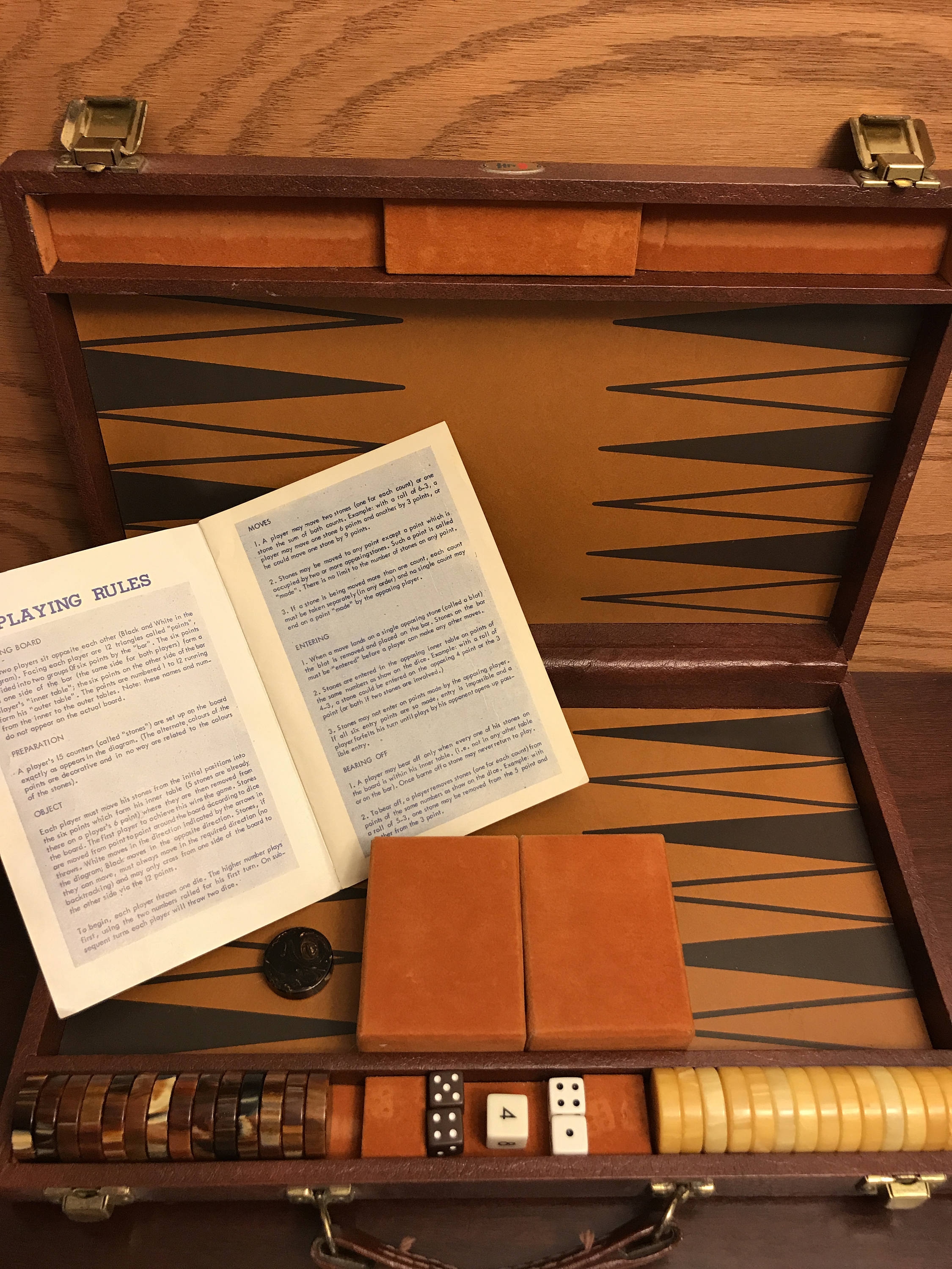 Vintage Bakelite Backgammon Game, Attache Backgammon set, Backgammon ...