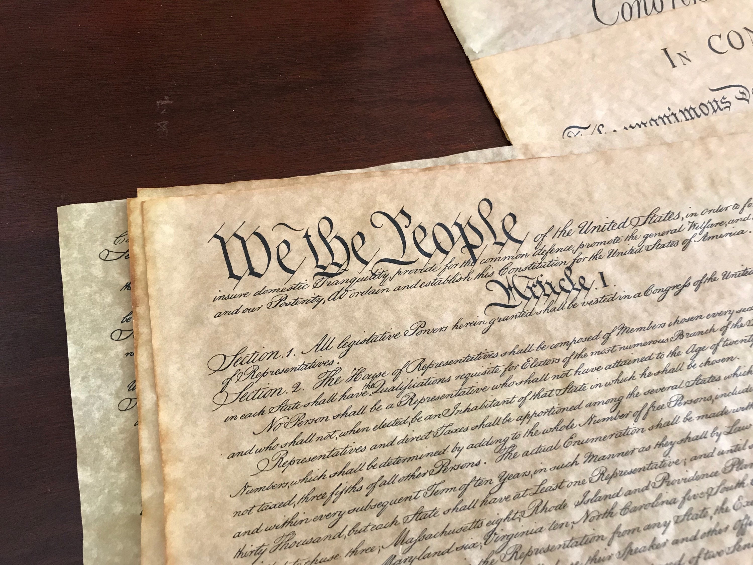 3 Documents of Freedom, Declaration of Independence, Bill of Rights, US ...