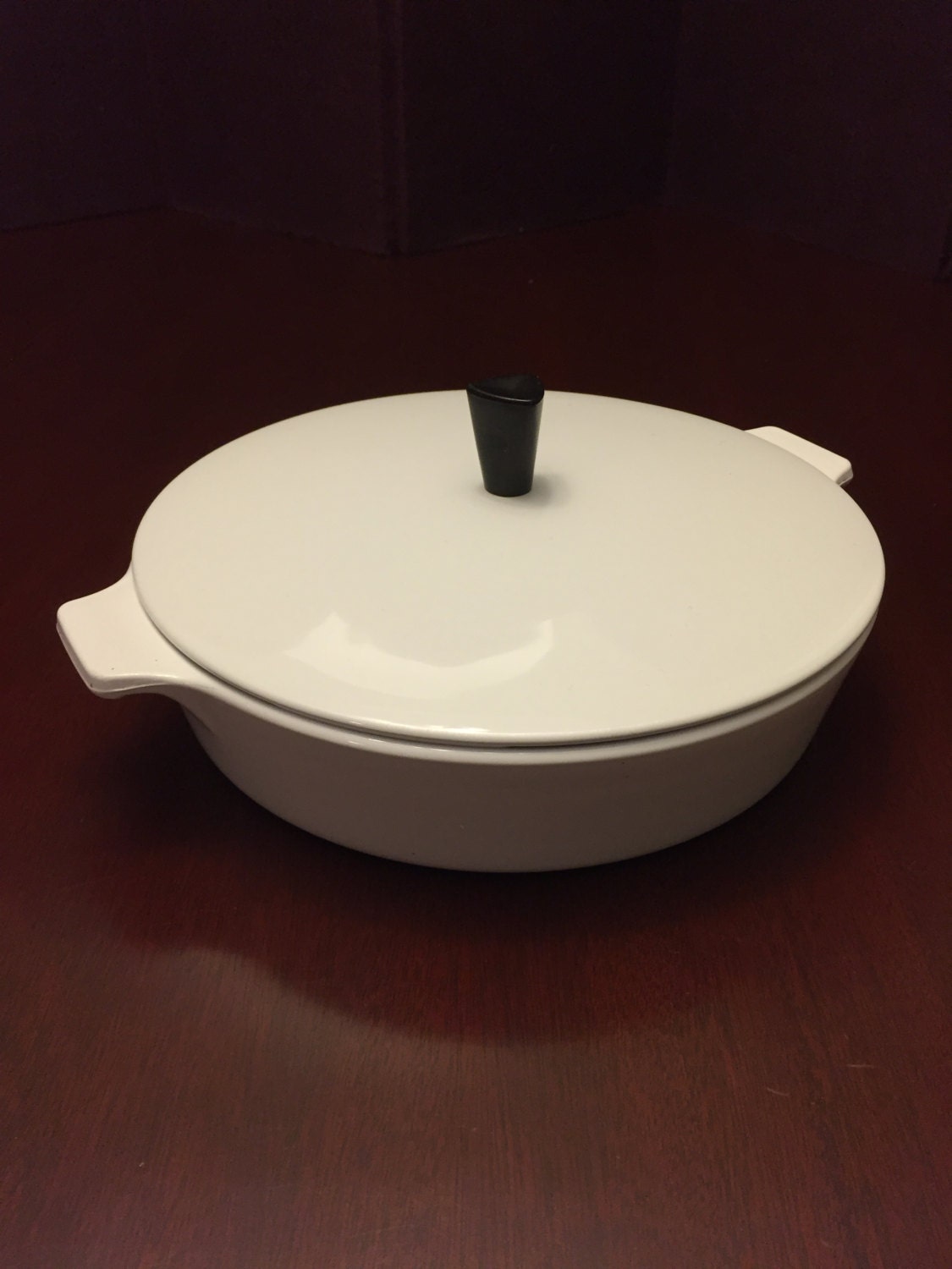 Vintage Casserole dish by Corning, Corning Ware Centura white Skillet, Minimalist Cookware ...