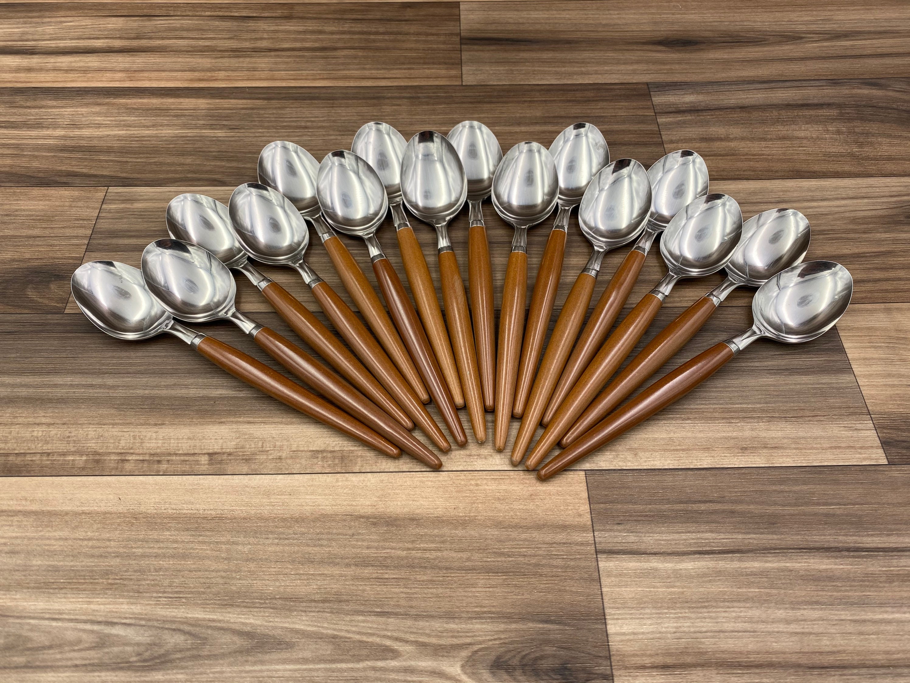 Vintage flatware Set, Flamingo Pattern Service for 8, Rustic Cabin ...