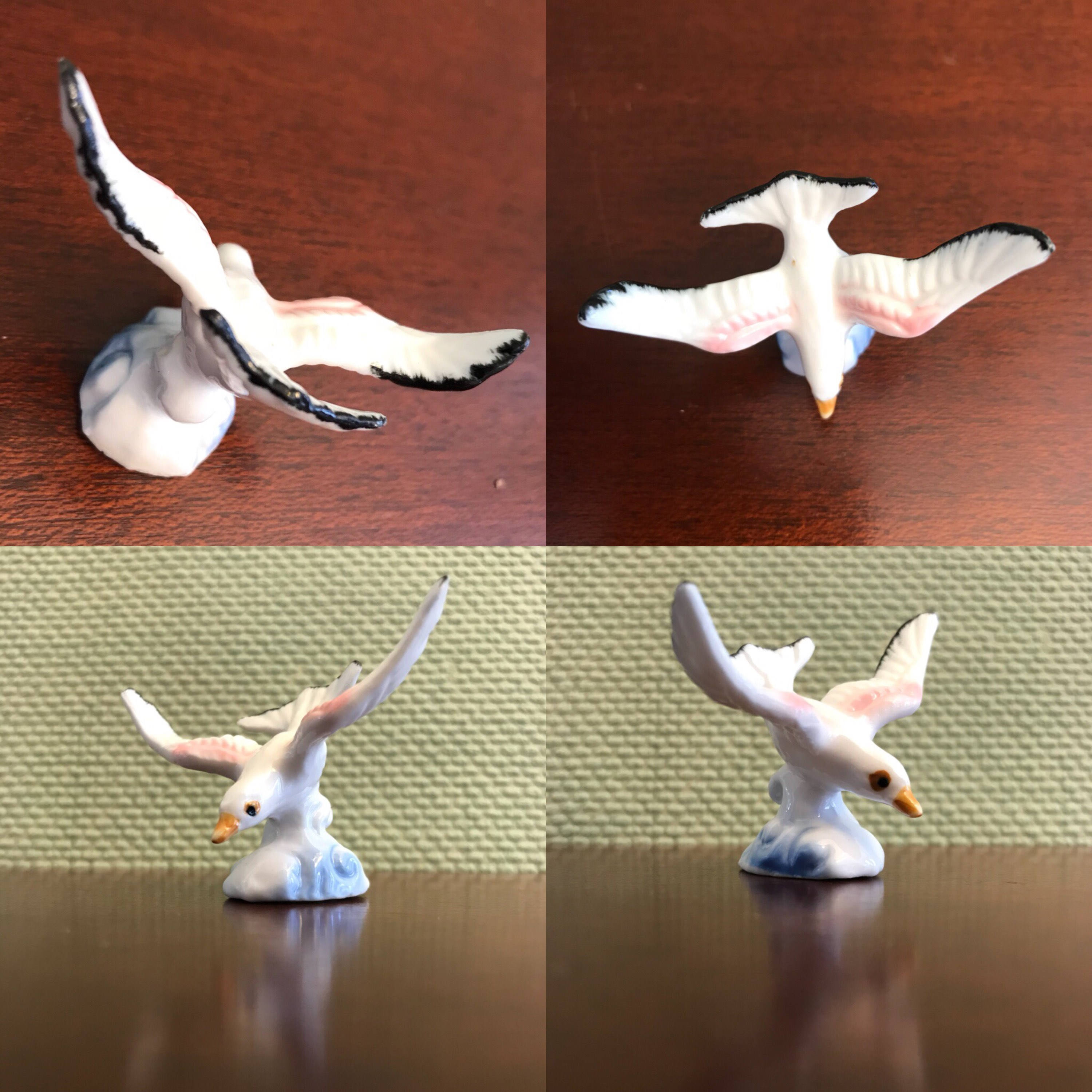 Vintage Seagull figurine, Bone China seagull Figurine, Miniature ...