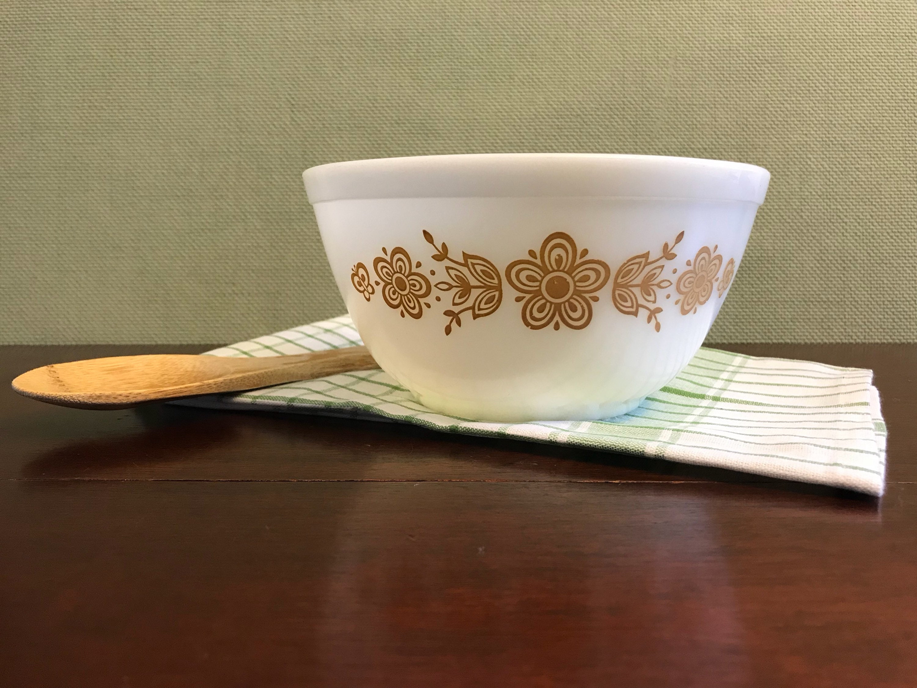 Vintage Pyrex Butterfly Gold, Pyrex 402 Mixing Bowl, 1970s Pyrex ...