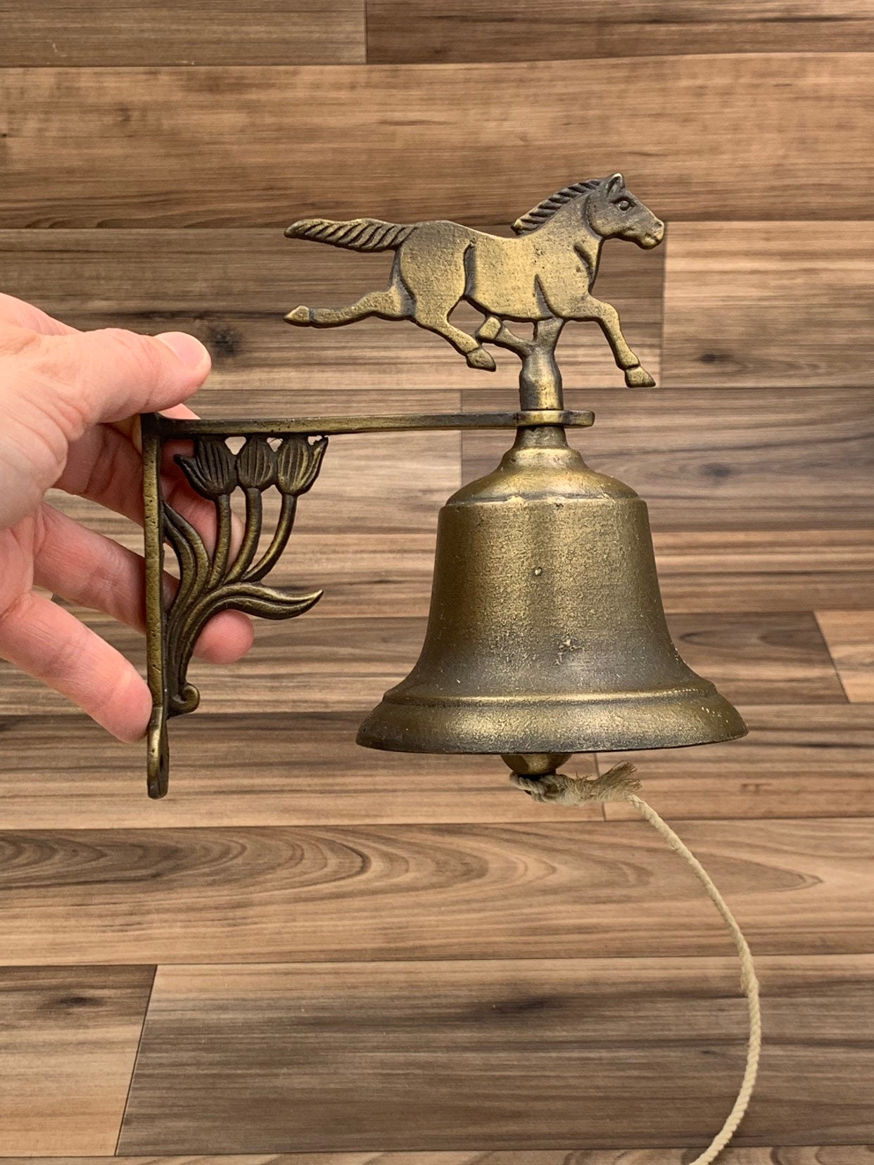 Vintage Bronze Horse Door Bell, Horse Gate Bell, Rustic Dinner Bell ...