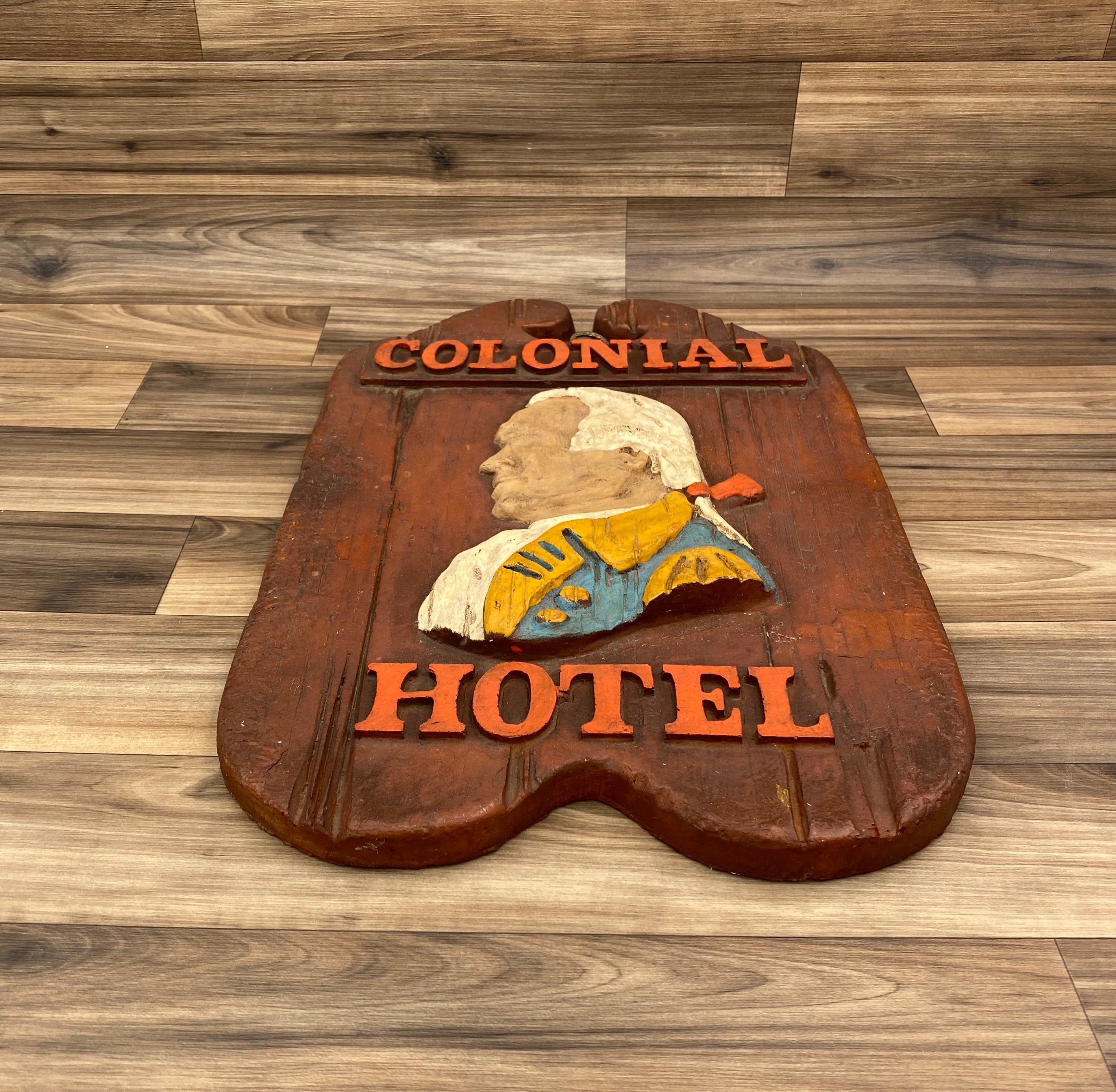 Vintage Wall Plaque, Colonial Hotel Sign, Americana Wall Art, Patriotic ...