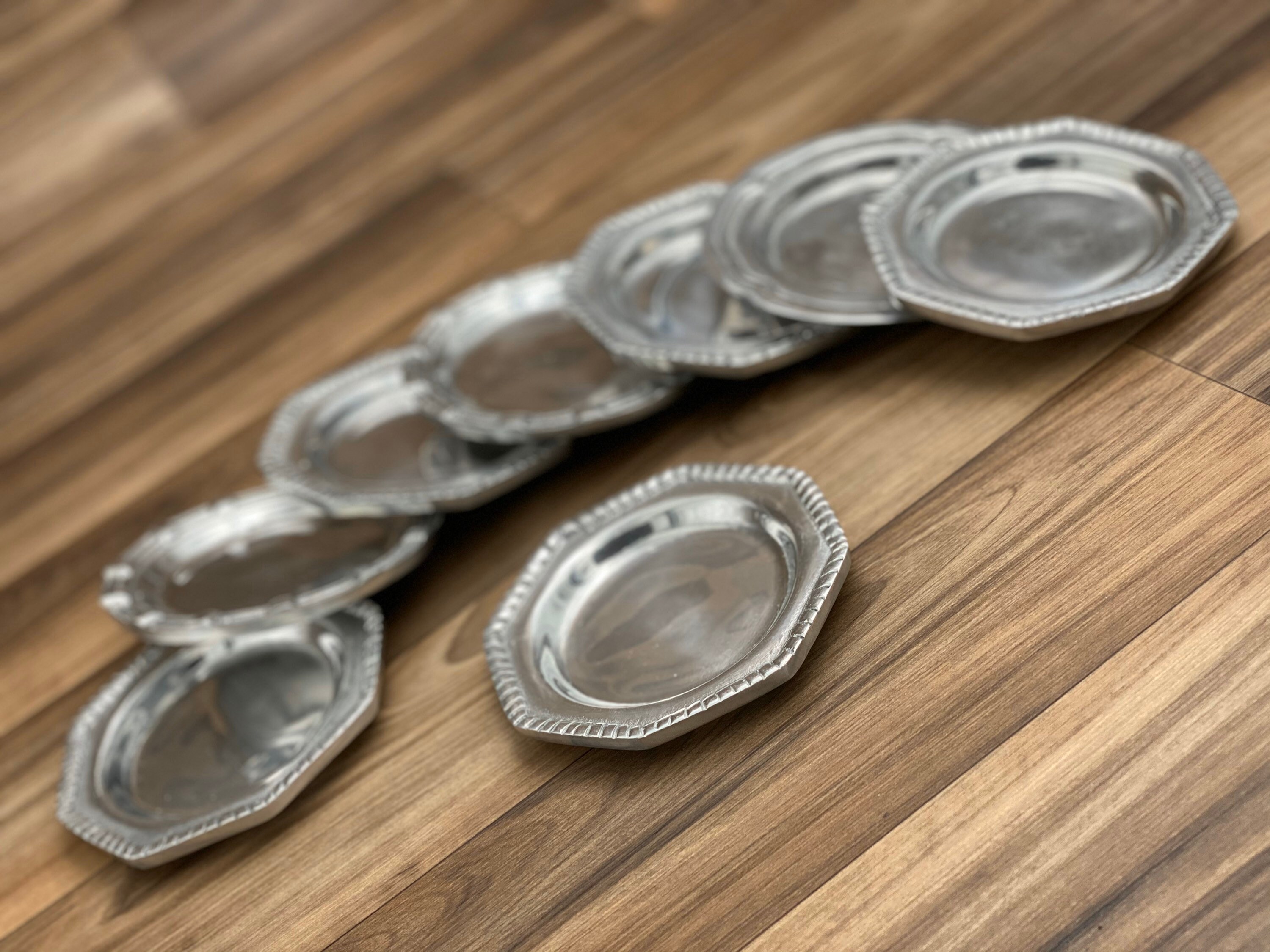 Rustic Aluminum Coasters set of 8, Rustic Cabin Lodge Home Decor, Gift ...