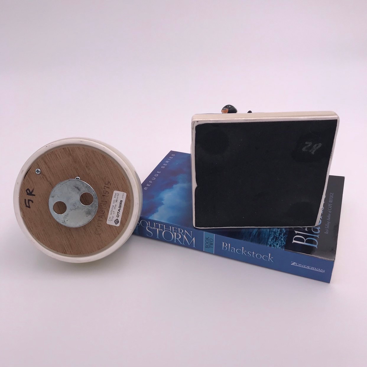 Vintage Penguin Music Box and Bookend, Otagiri Collectible porcelain ...