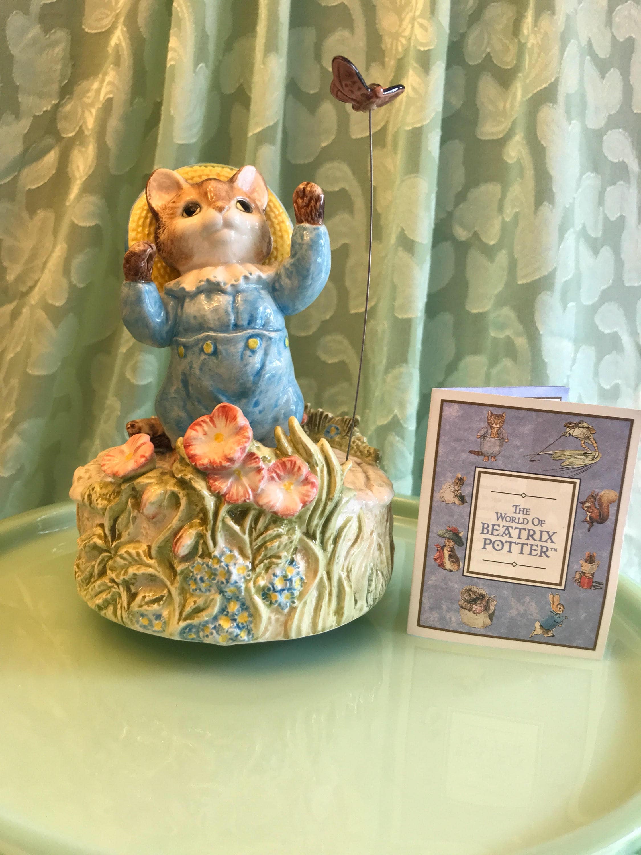Vintage Beatrix Potter Tom Kitten Music Box, Beatrix Potter Collectible ...