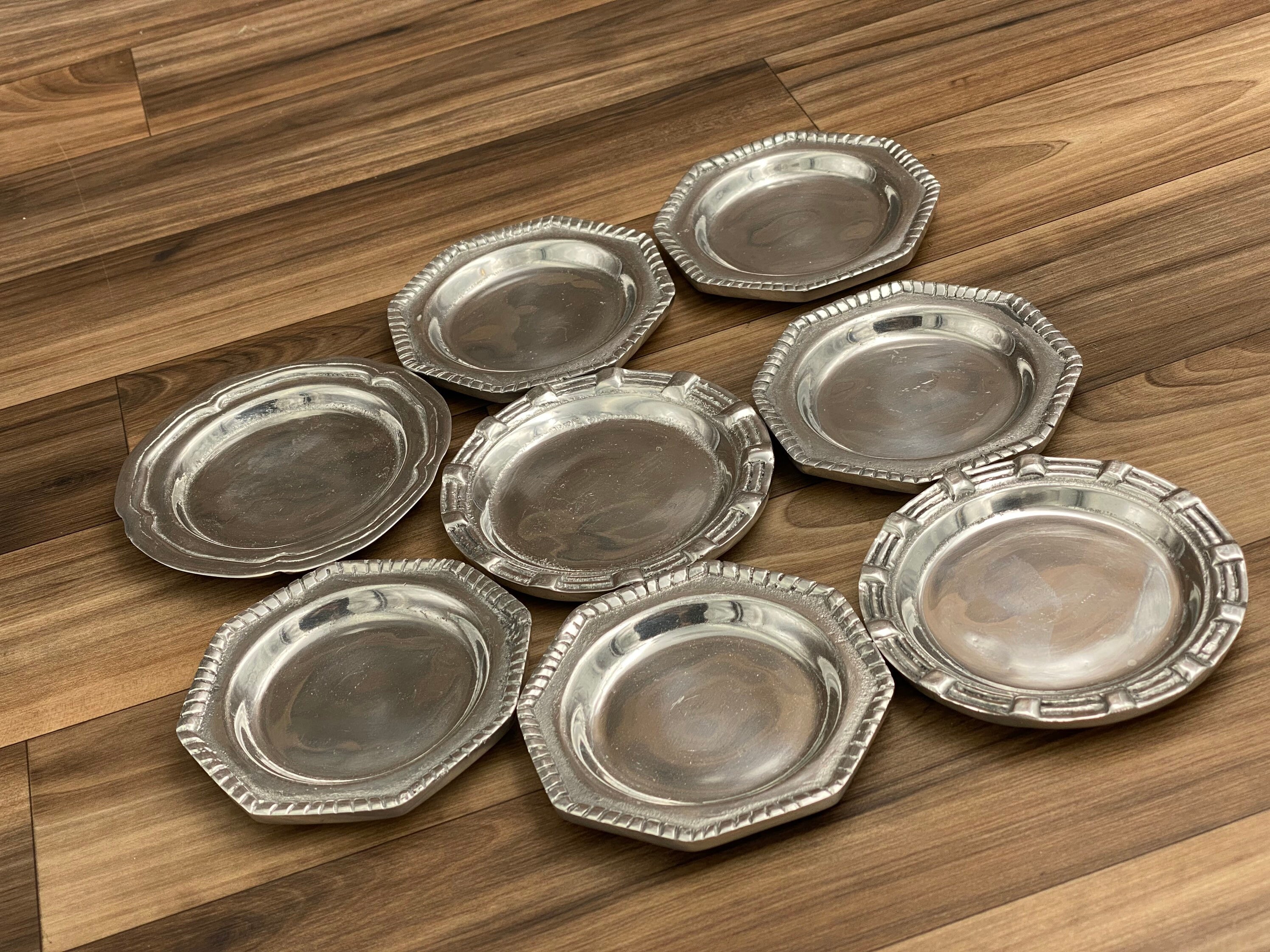 Rustic Aluminum Coasters set of 8, Rustic Cabin Lodge Home Decor, Gift ...