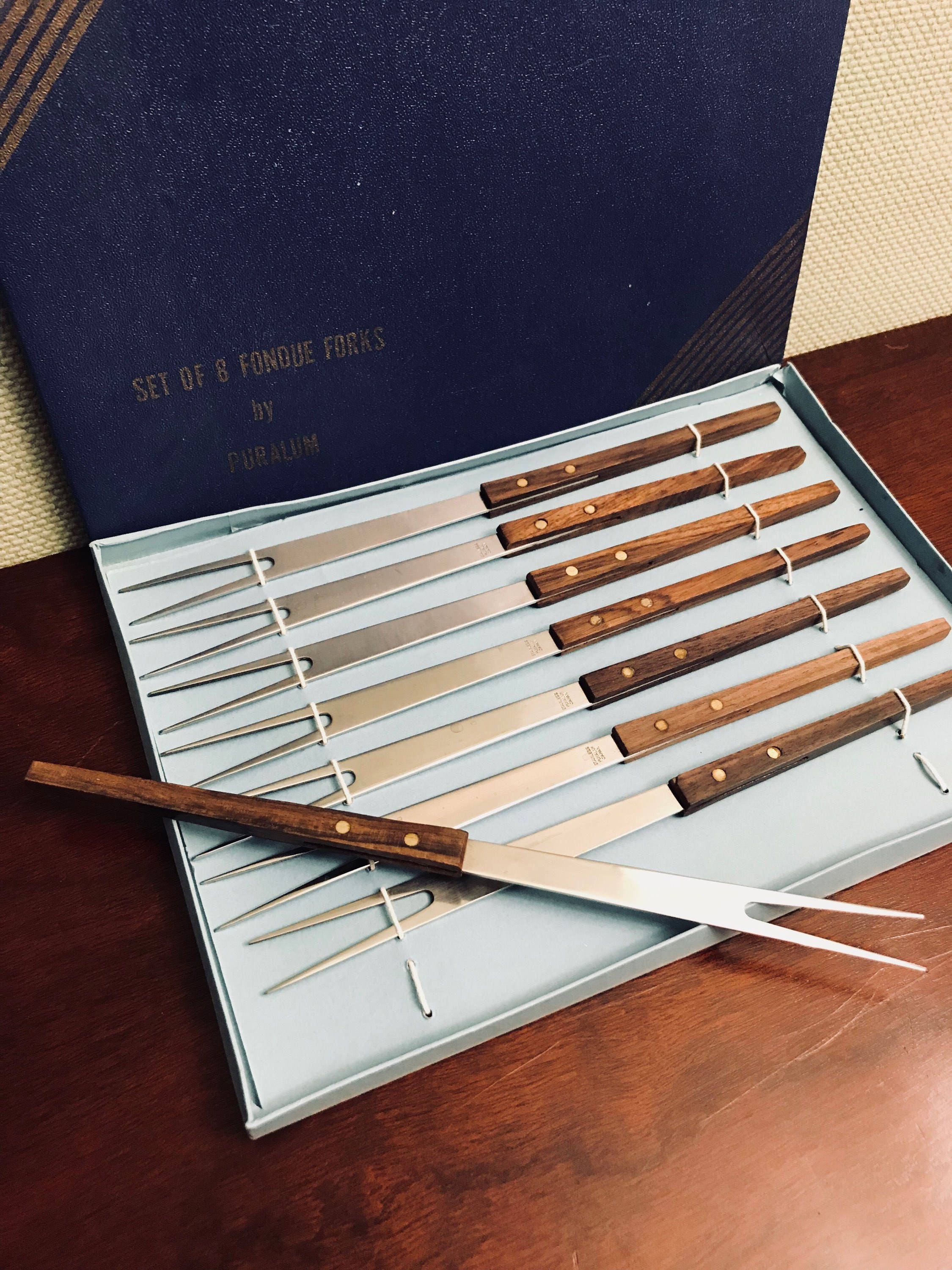 Fondue Forks, Danish Modern Fondue Forks, Vintage Set of 8 fondue forks ...