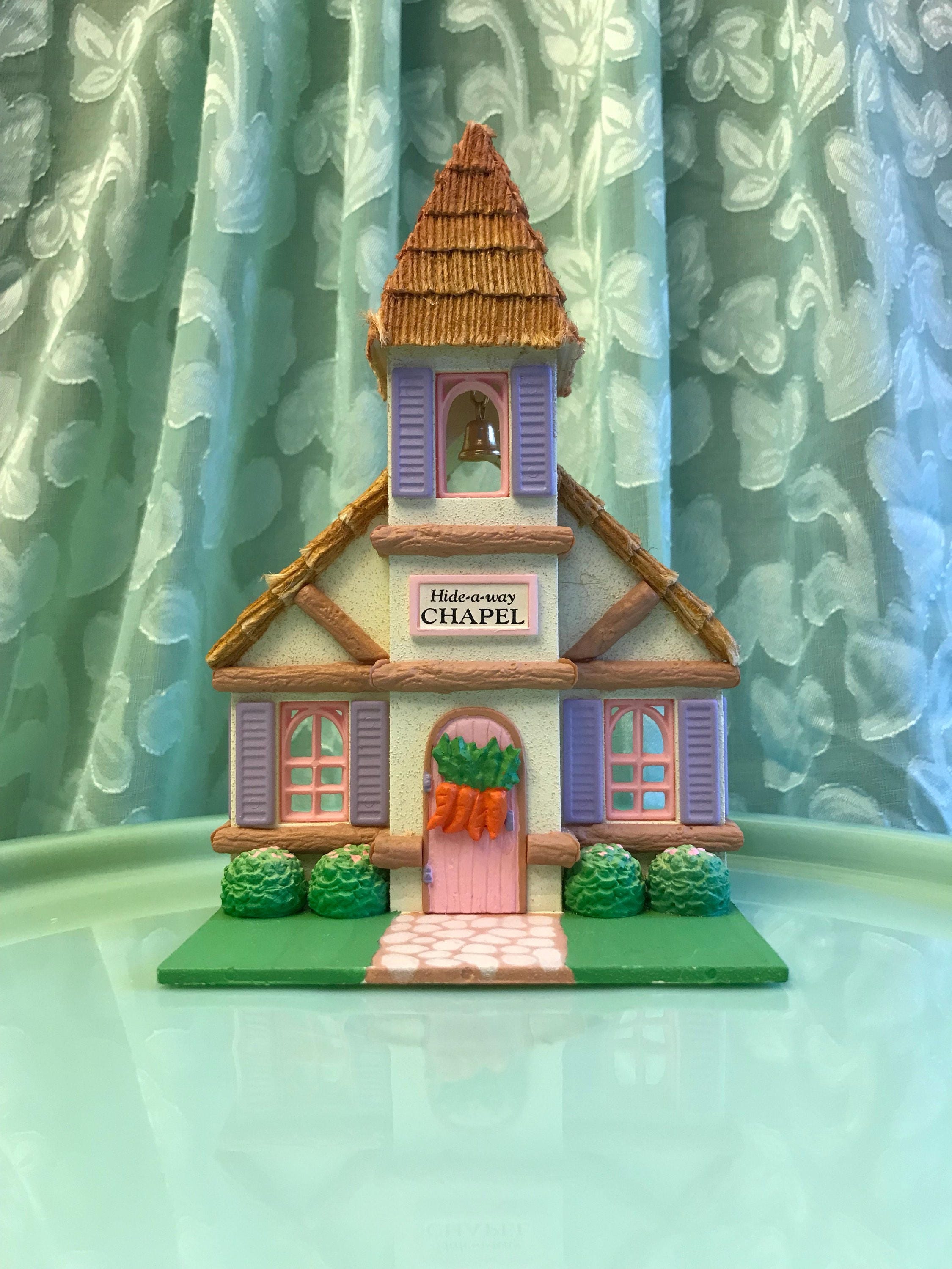 Dept 56 Easter Village Hide A Way Hollow Chapel, Easter Bunny Village ...