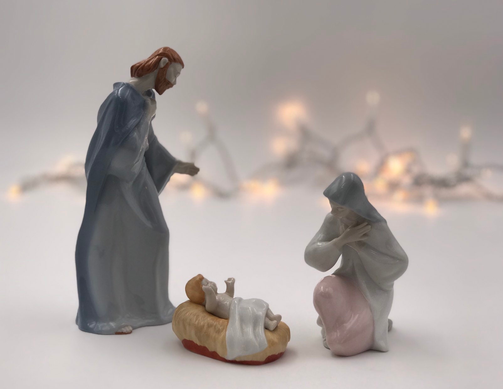 Vintage Holy Family Nativity Set, Avon The Blessed Family porcelain ...