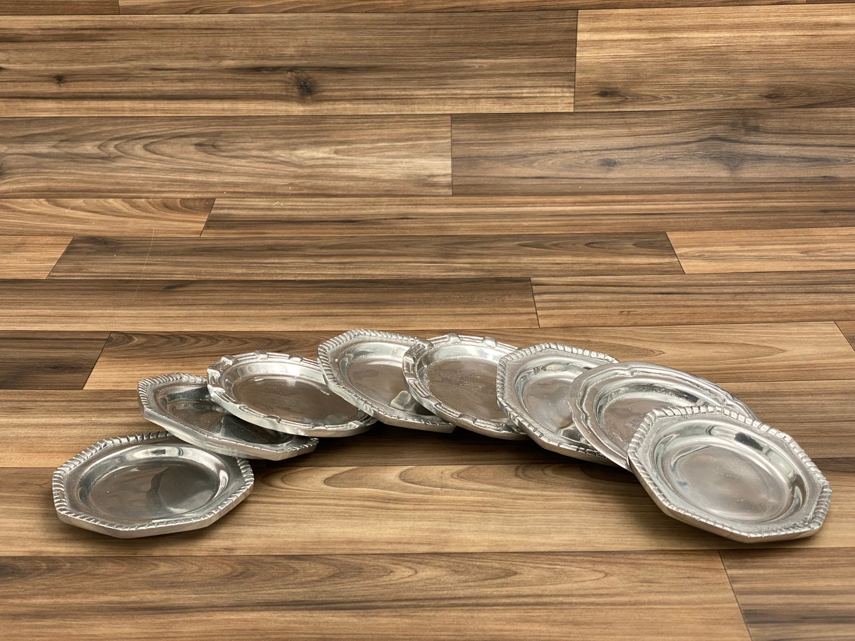 Rustic Aluminum Coasters set of 8, Rustic Cabin Lodge Home Decor, Gift ...