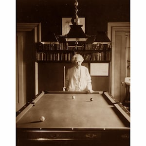 Mark Twain Plays Billiards - Quality Reprint of a Vintage Photo - Etsy