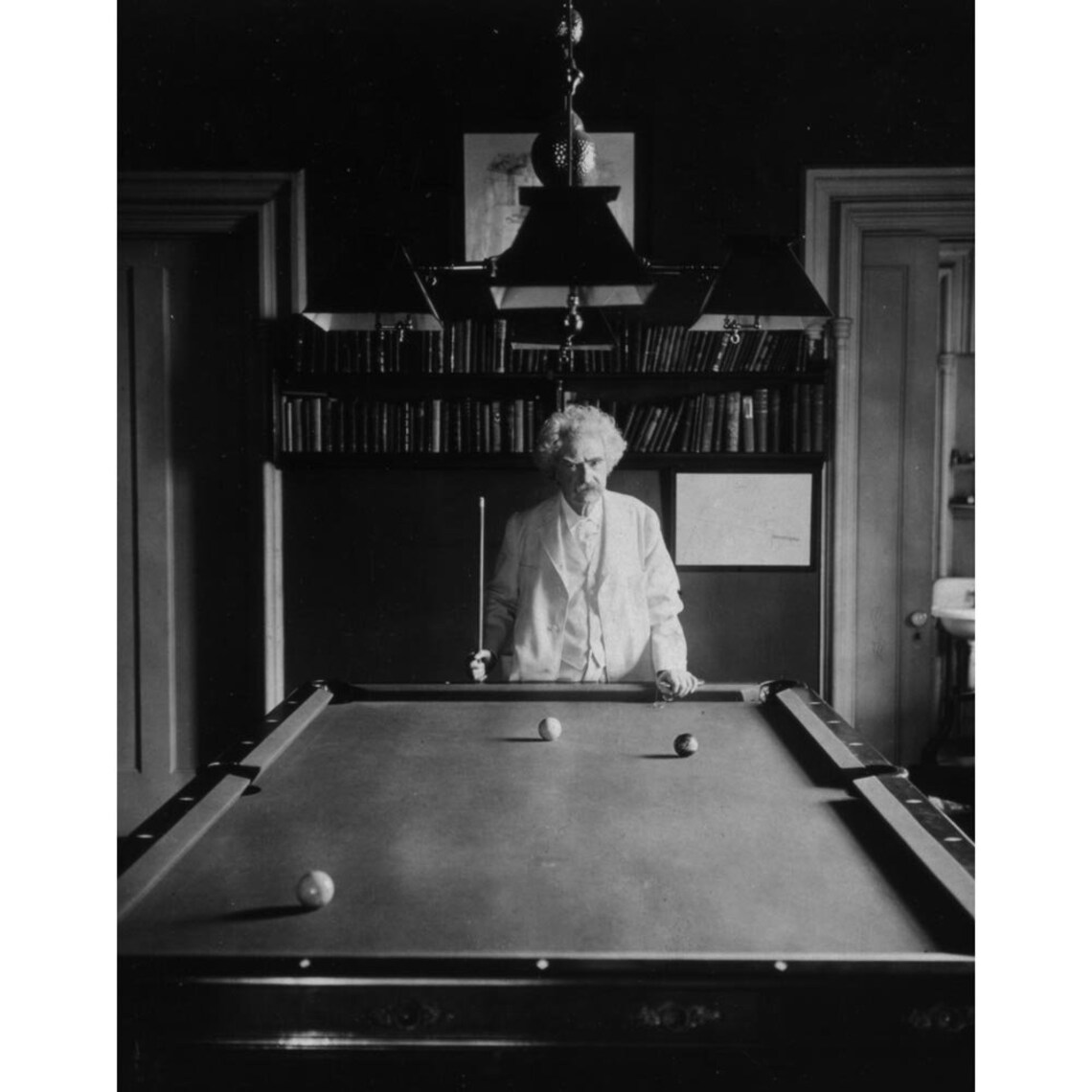 Mark Twain Plays Billiards - Quality Reprint of a Vintage Photo - Etsy