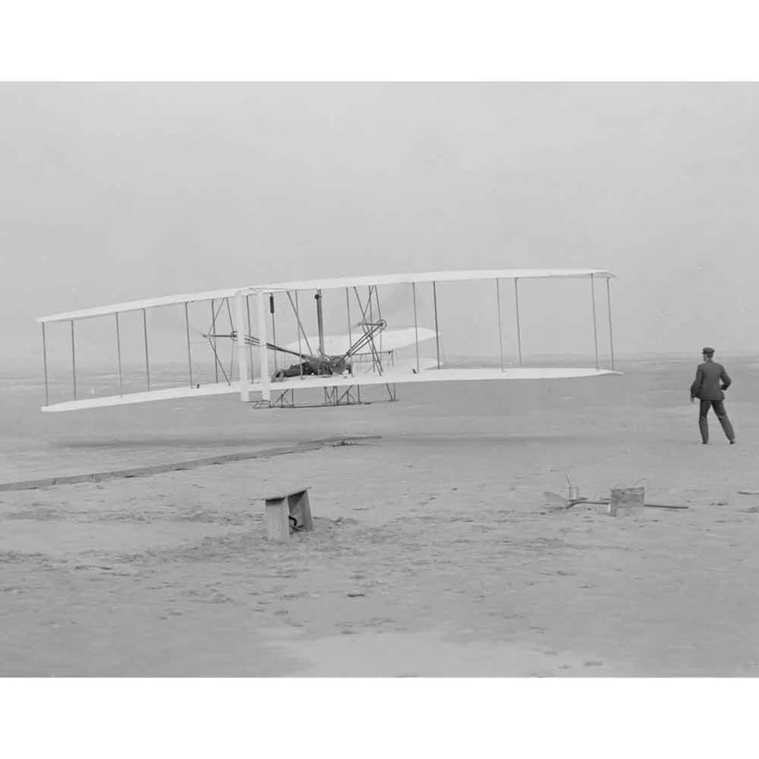 The Wright Brothers at Kitty Hawk - First Powered Flight, 1903 ...