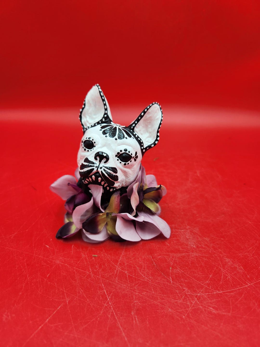 Frenchie Head Day of the Dead Puppy Halloween Dia De Los Muertos - Etsy