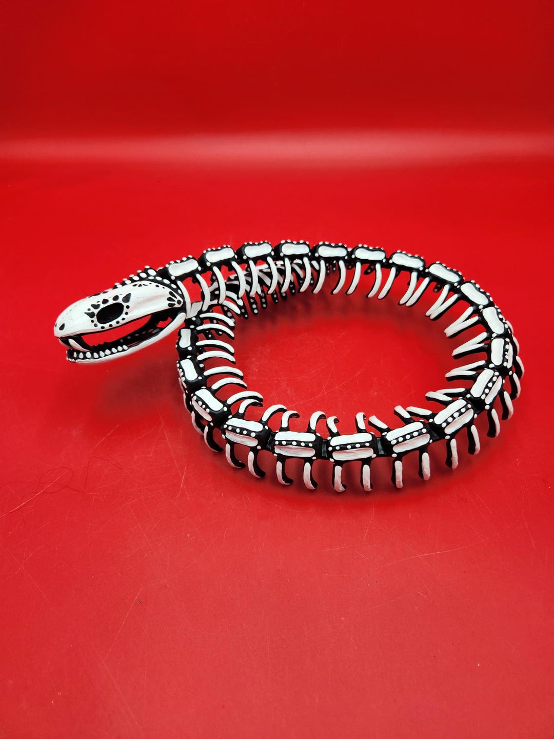 Snake Day of the Dead Reptile Dia De Los Muertos Skeleton Art One of A ...