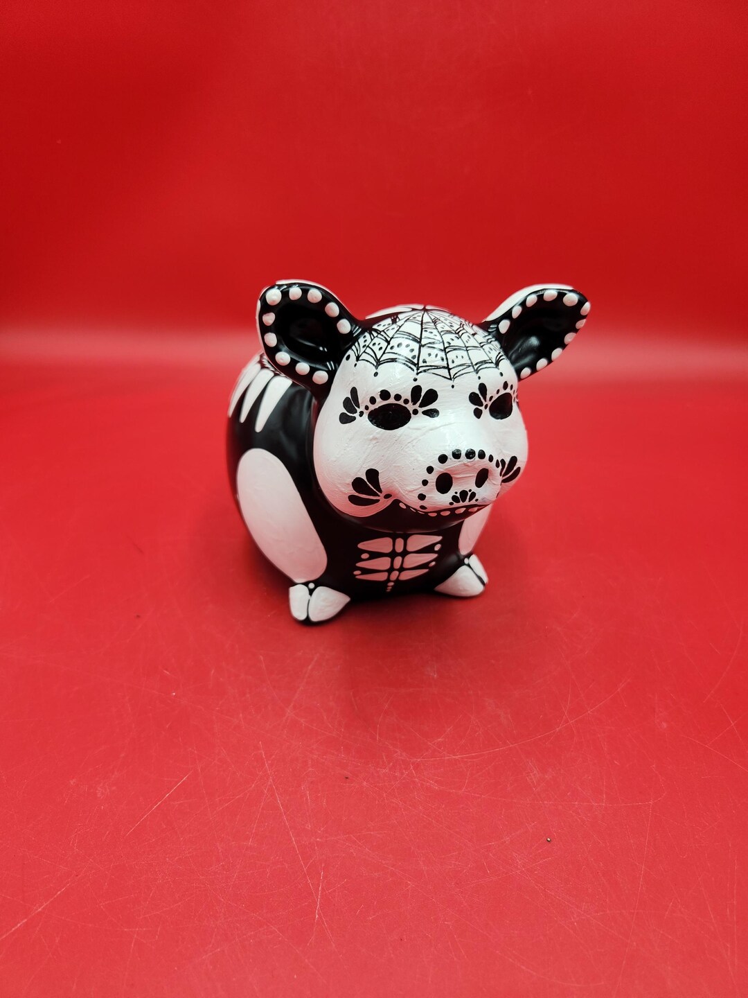Pig Planter Day of the Dead Hog Dia De Los Muertos Skeleton Art One of ...
