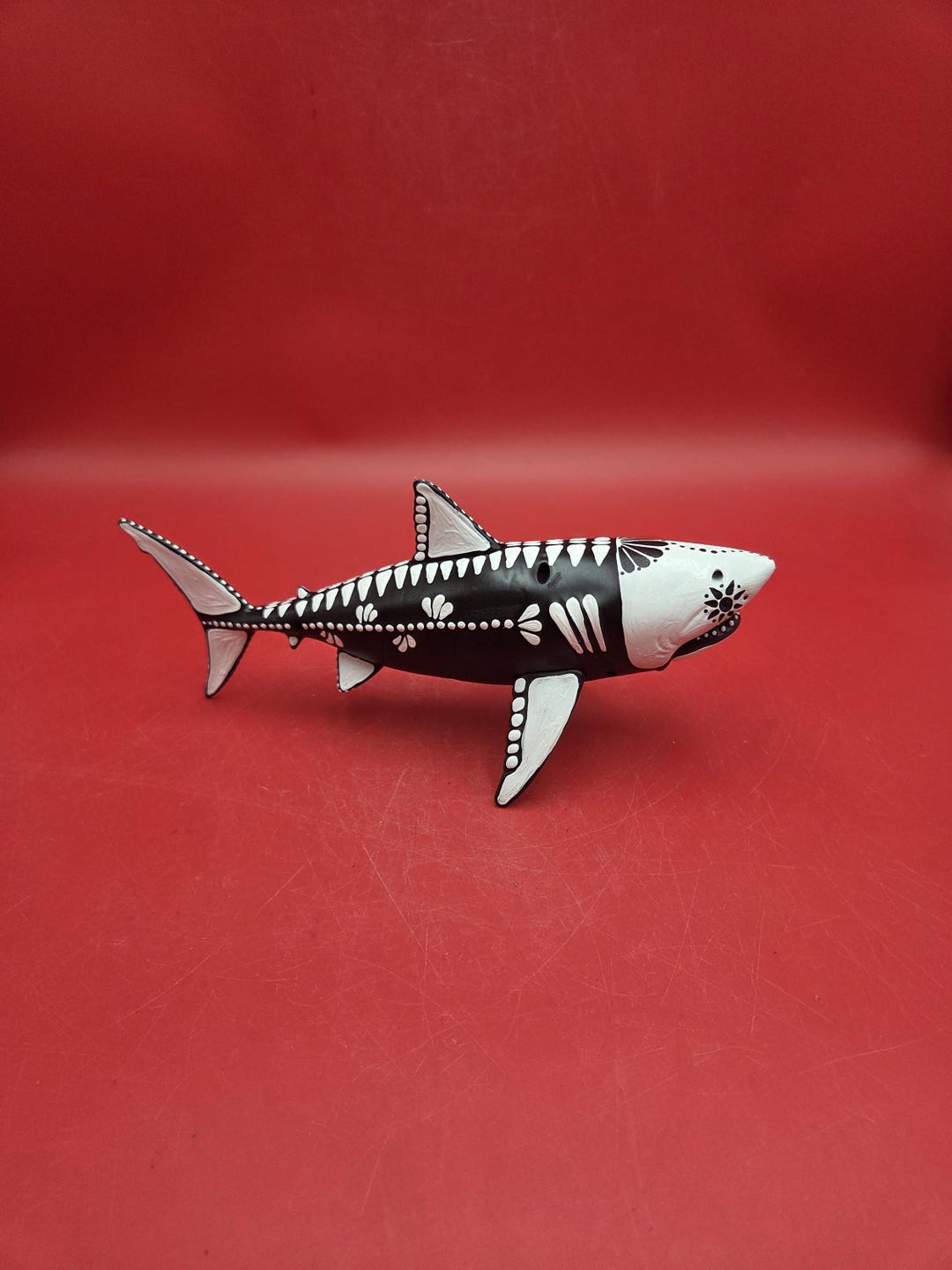 Shark Day of the Dead Shark Dia De Los Muertos Skeleton Art One of A ...