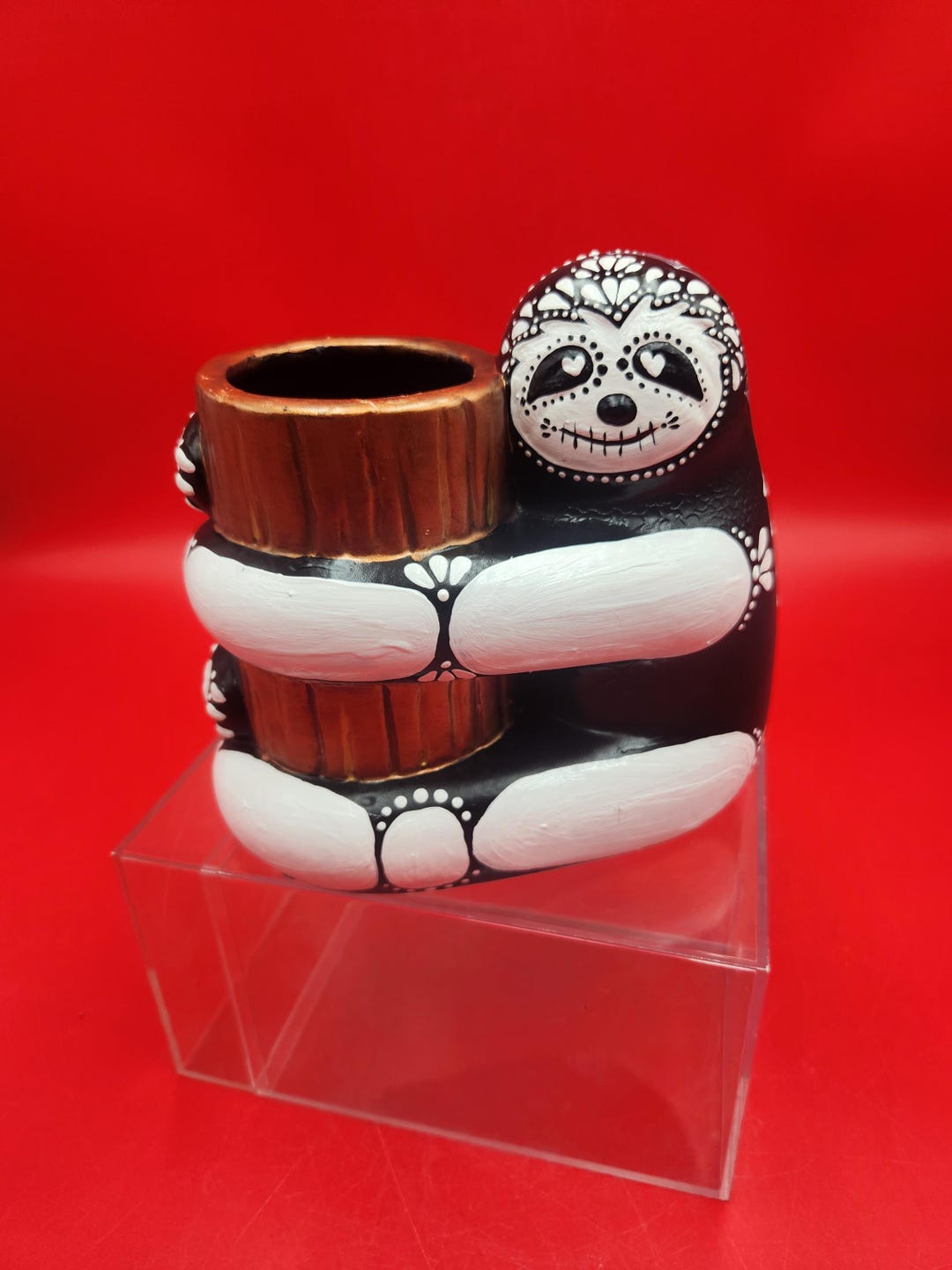 Sloth Planter Day of the Dead Dia De Los Muertos Skeleton Art One of A ...