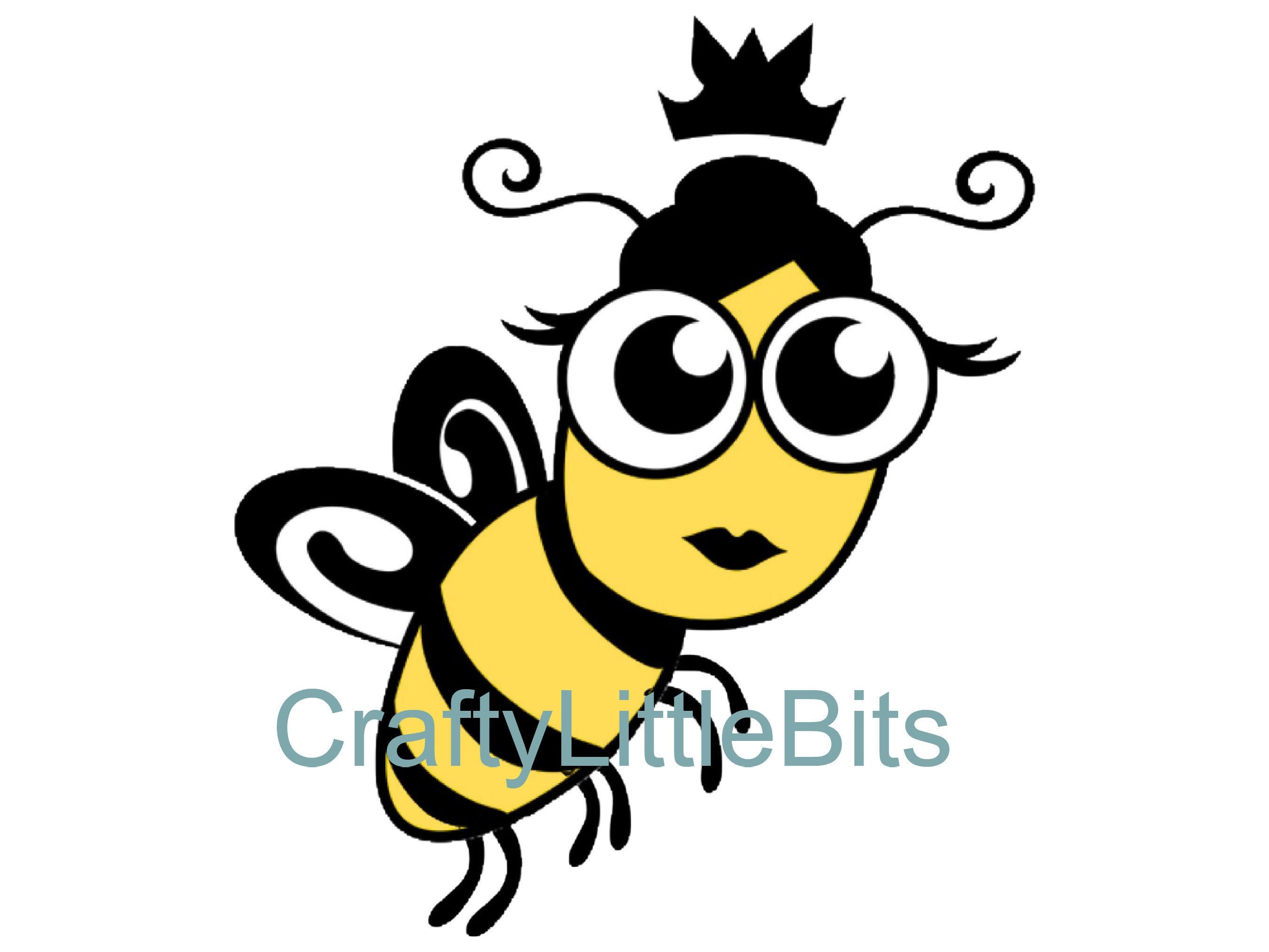 Queen Bee SVG, Queen Bee Clip Art, Cute Cricut Cut File, Queen for a ...
