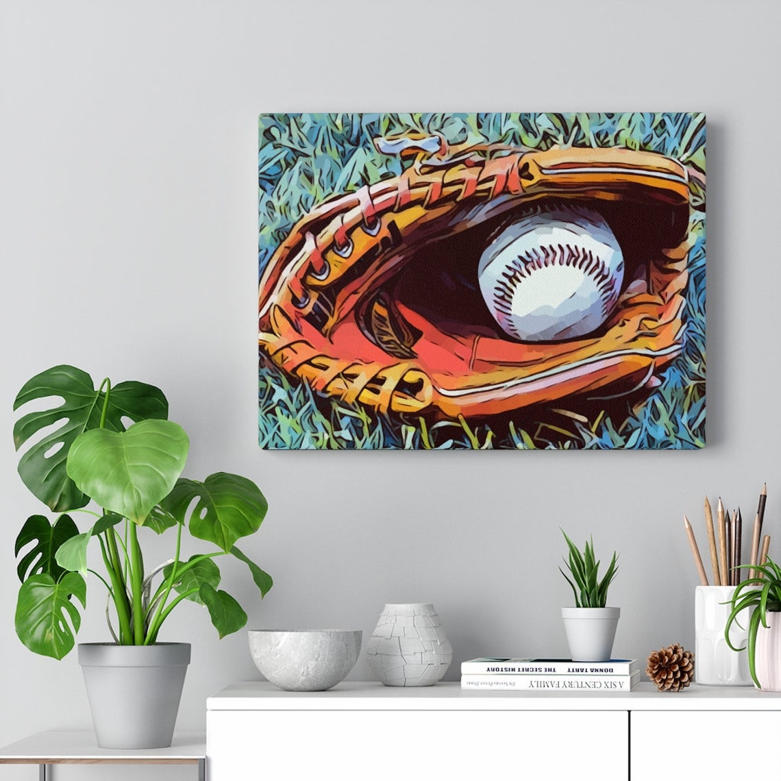 Baseball Art Canvas for Boys Bedroom Birthday Gift for Him - Etsy