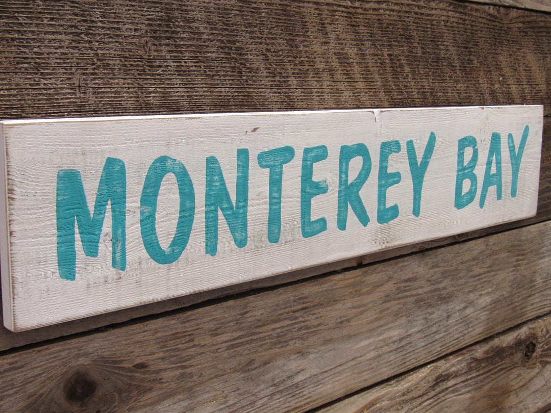 Monterey Bay Sign, Monterey Bay, Monterey California, Coastal Decor ...