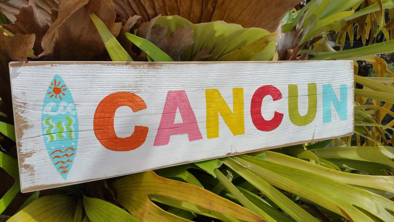 Cancun, Cancun Sign, Cancun Art, Key Cancun Mexico, Beach Decor, Beach ...