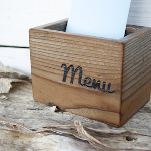 Menu Holder, Menu Holder Wood, Menu Box, Menu Box Wood, Wooden Menu ...