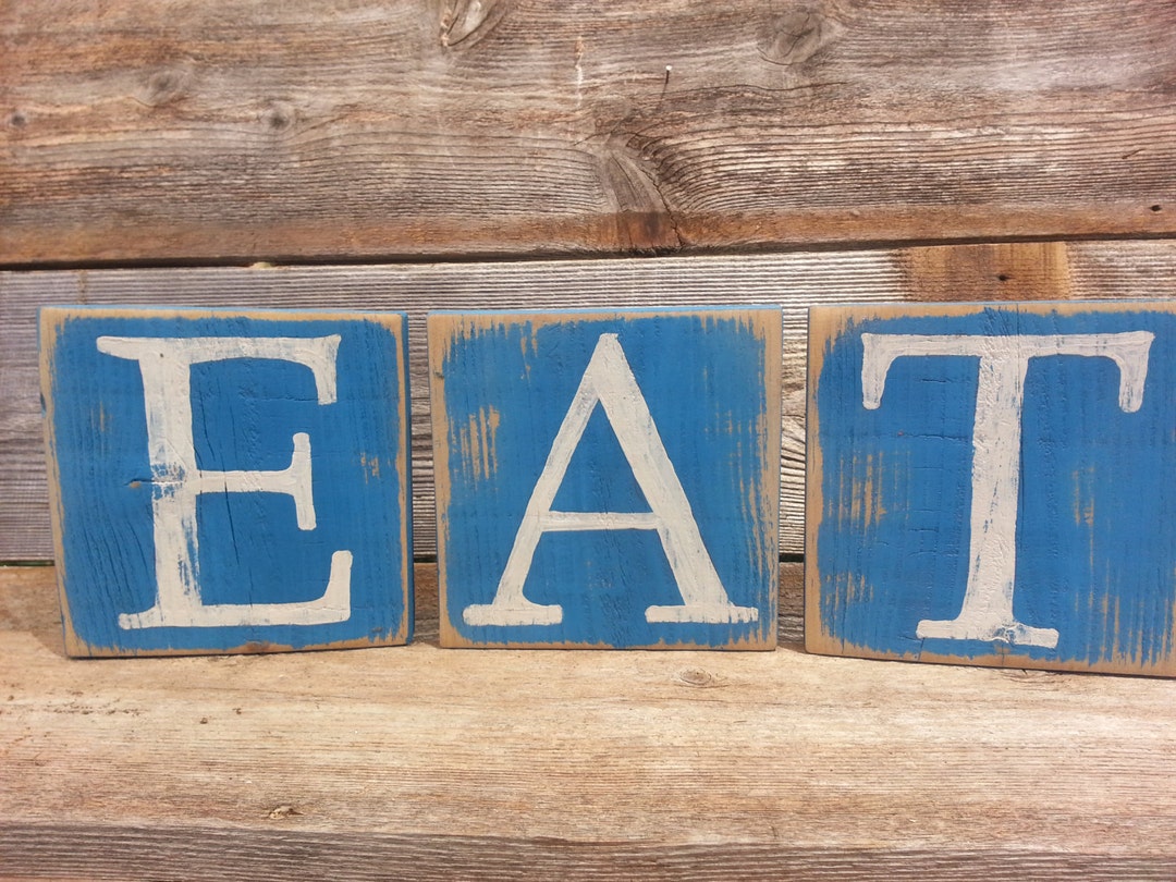 Eat Sign, Eat Sign for Kitchen, Eat Sign Wood, Eat Sign Decor, Eat ...