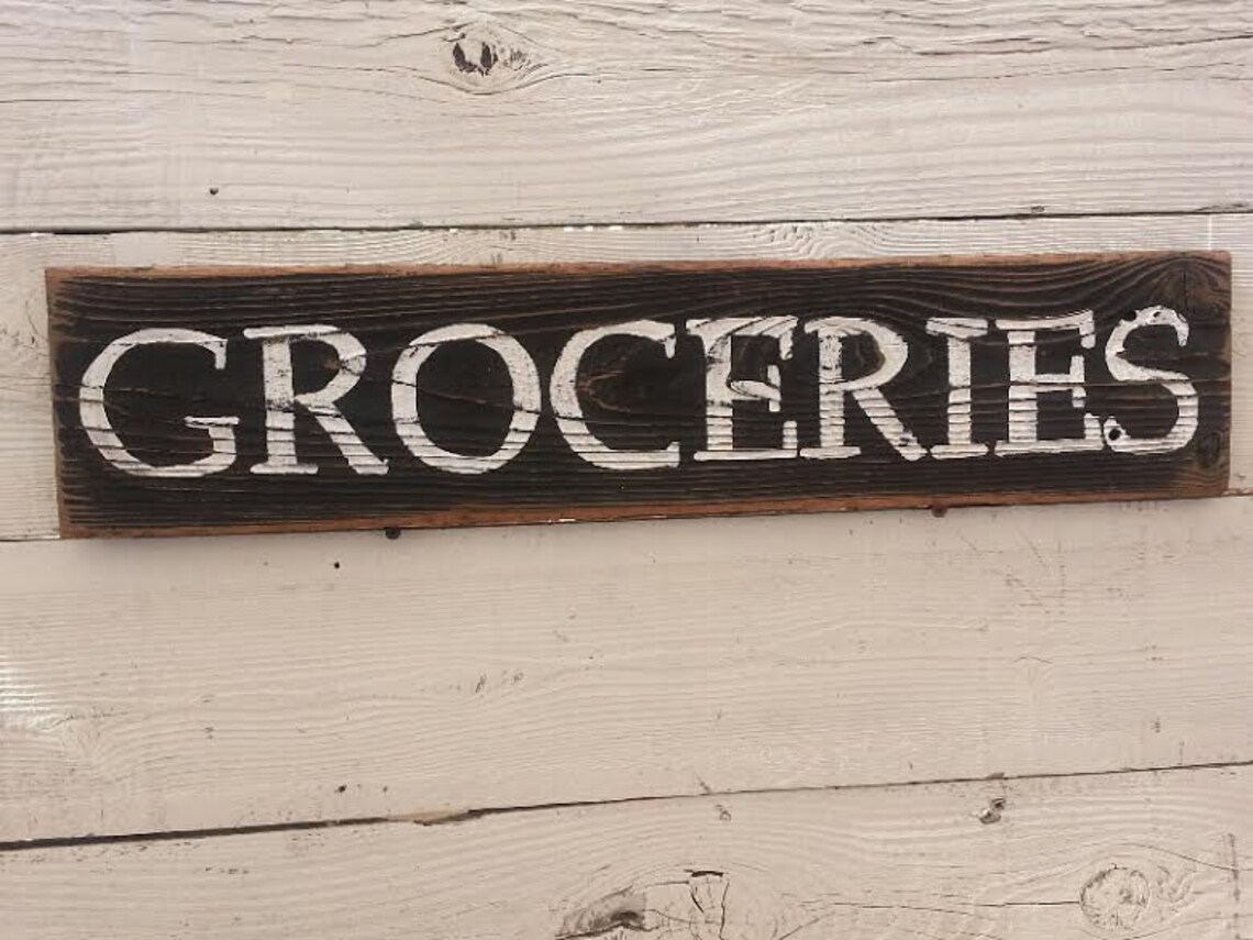 Kitchen Groceries Pantry Sign Wall Art Home Decor Gifts Under 40 ...