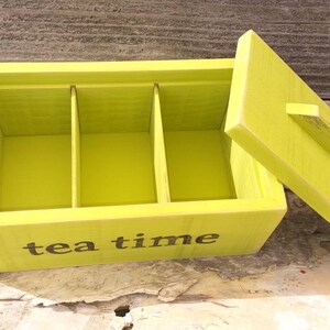 Tea Bag Holder, Tea Bag Organizer, Tea Box Lid, Tea Bag Storage, Tea ...