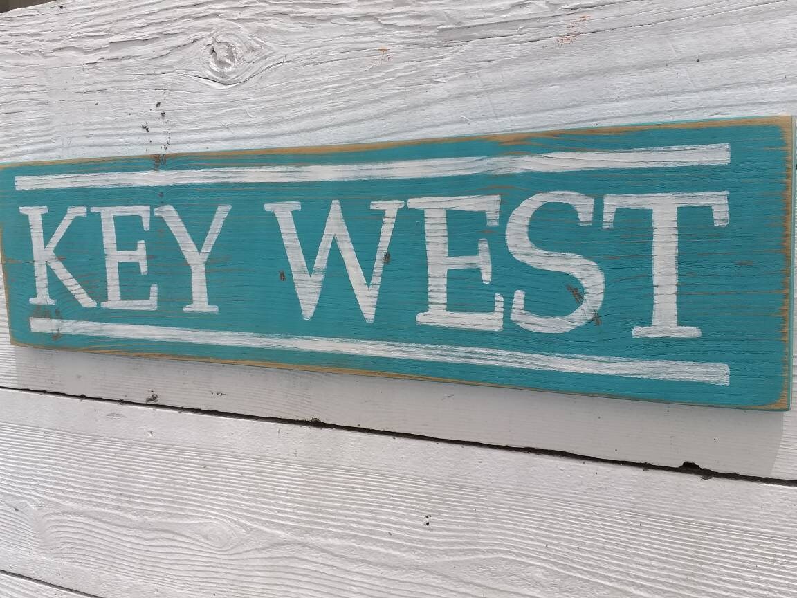 Key West Key West Sign Key West Art Key West Florida Beach | Etsy
